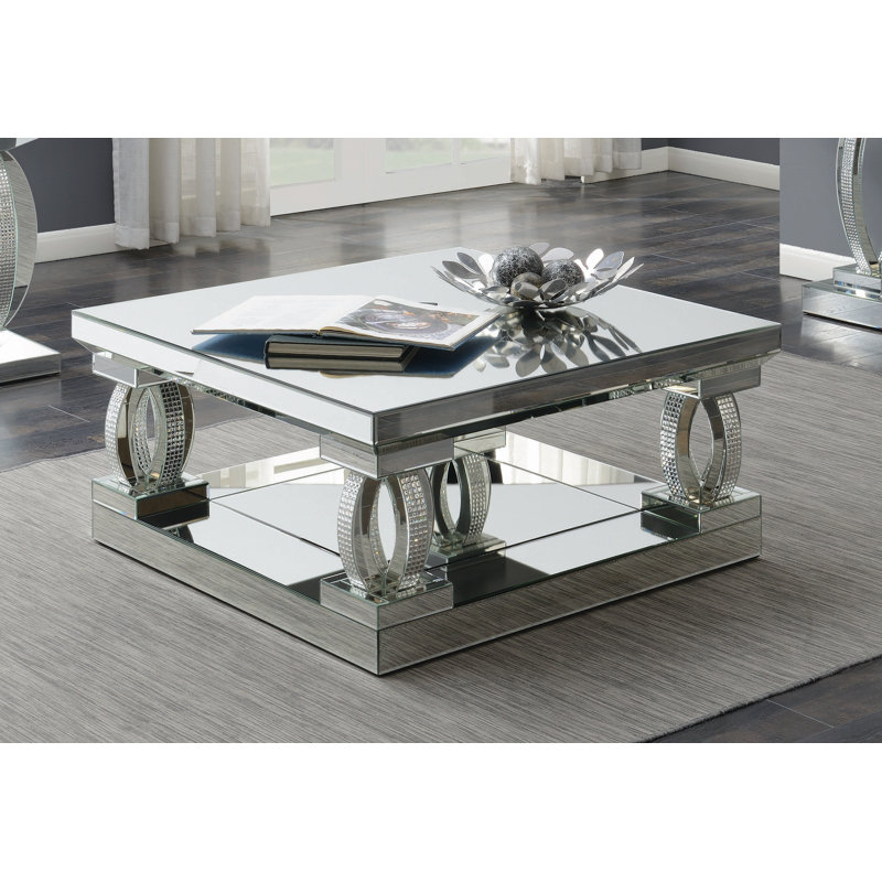 Rosdorf Park Acantha Floor Shelf Coffee Table with Storage | Wayfair