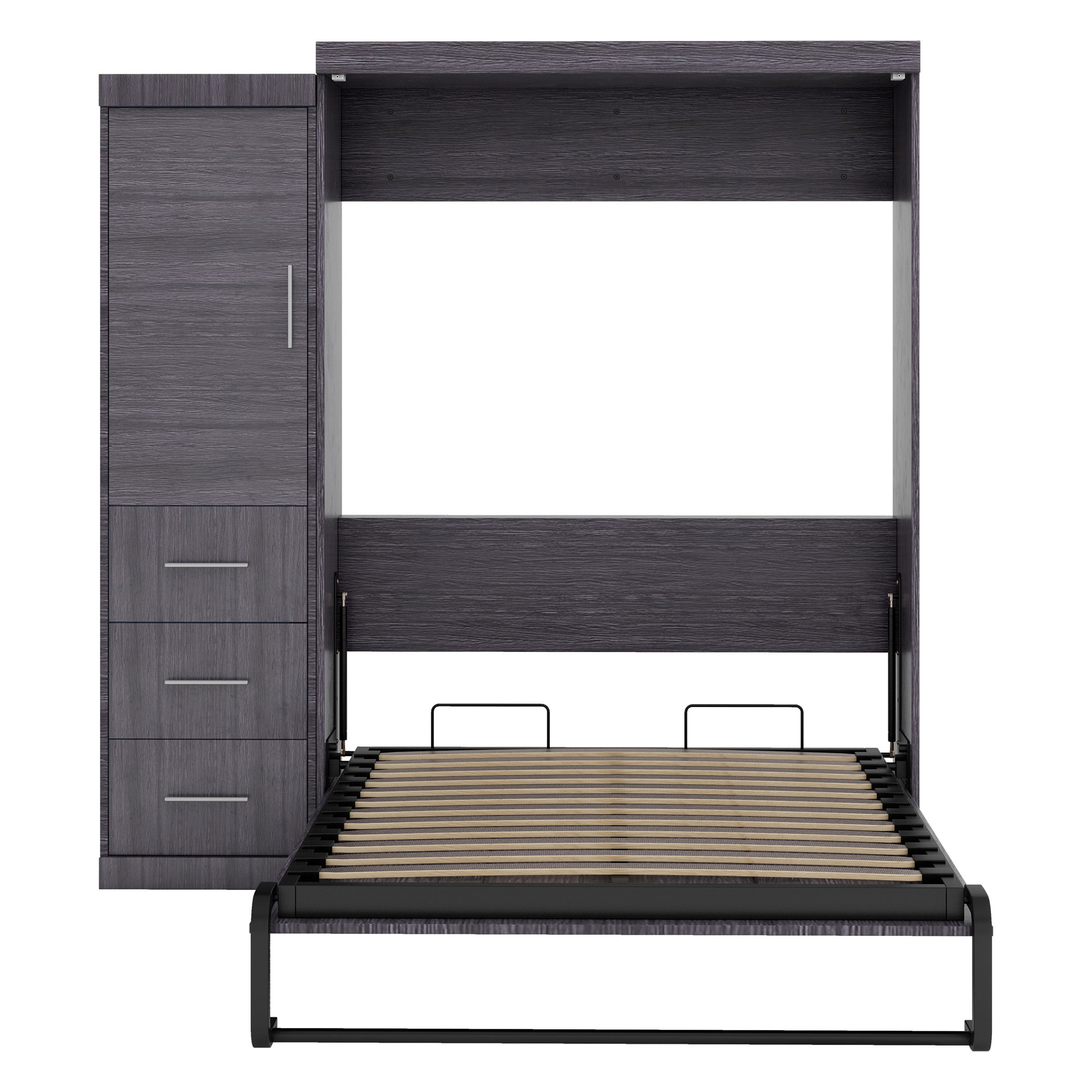 Red Barrel Studio® Murphy Bed With Wardrobe And Drawers | Wayfair