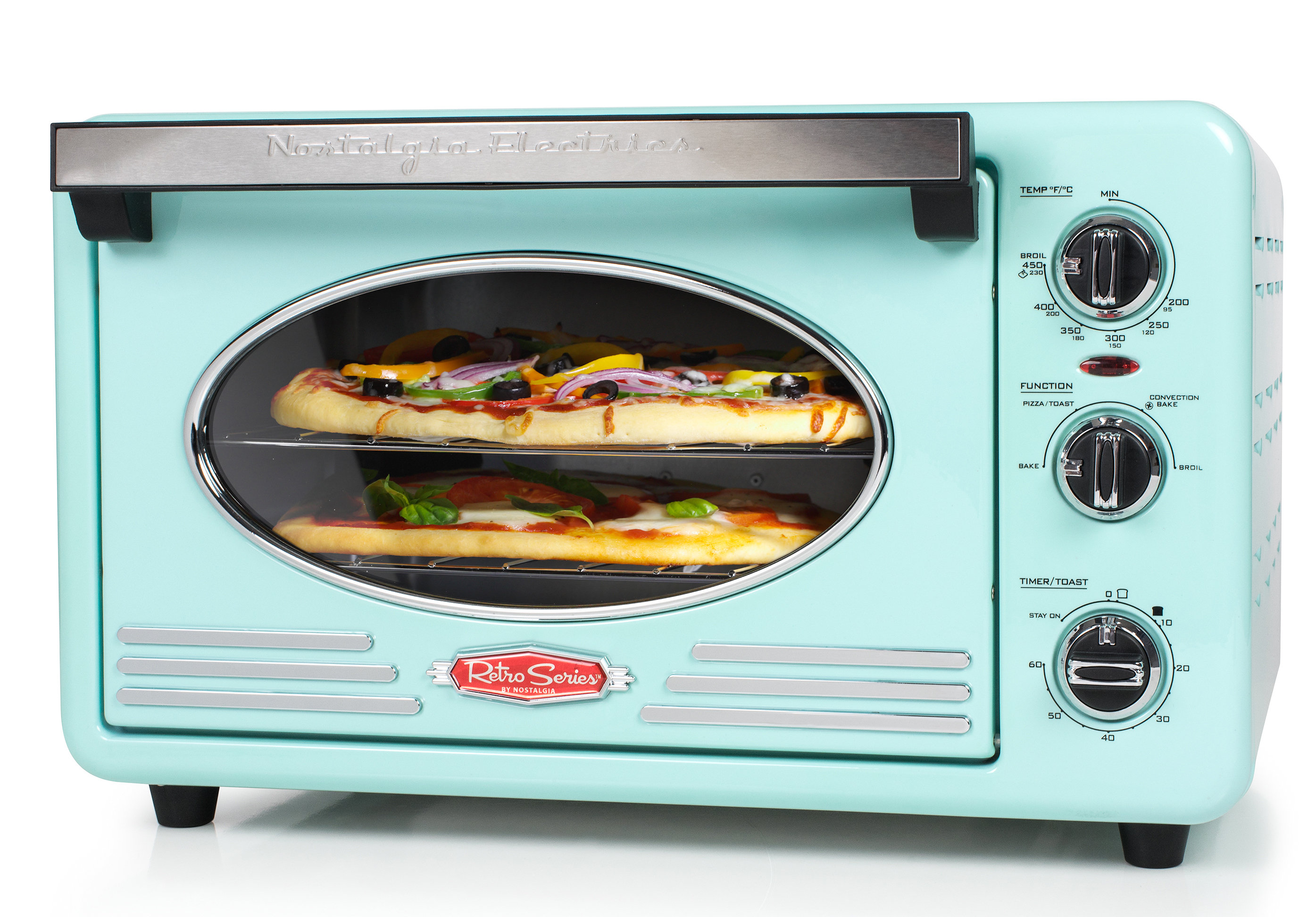 Nostalgia Large-Capacity 0.7-Cu. Ft. Capacity Multi-Functioning Retro ...