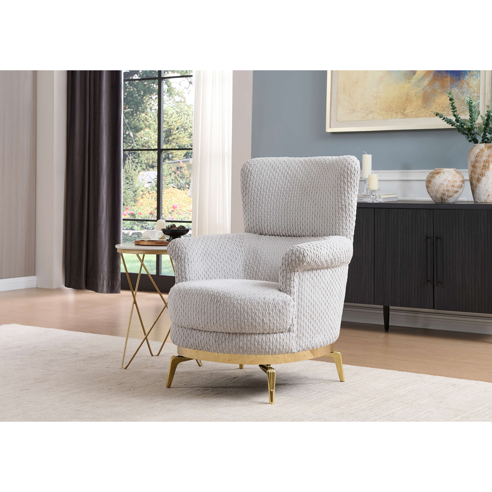 Wildon Home® Zoe Modern Style Chair Made With Wood And Accents ...