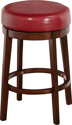 Wade Logan® Attis Swivel Upholstered Counter Stool with Solid Wood ...