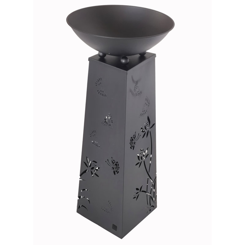 Hi-Line Gift Ltd. Solar Lighted Butterfly Metal Planter Holder | Wayfair