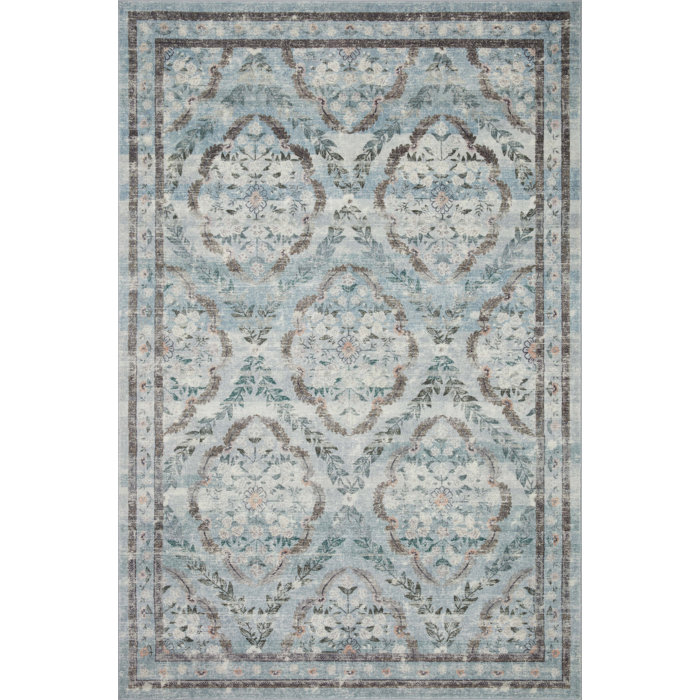 Rifle Paper Co. x Loloi Courtyard Blue Area Rug feat. CloudPile ...