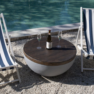 Latitude Run® Kamsville Round Concrete Side Table | Wayfair