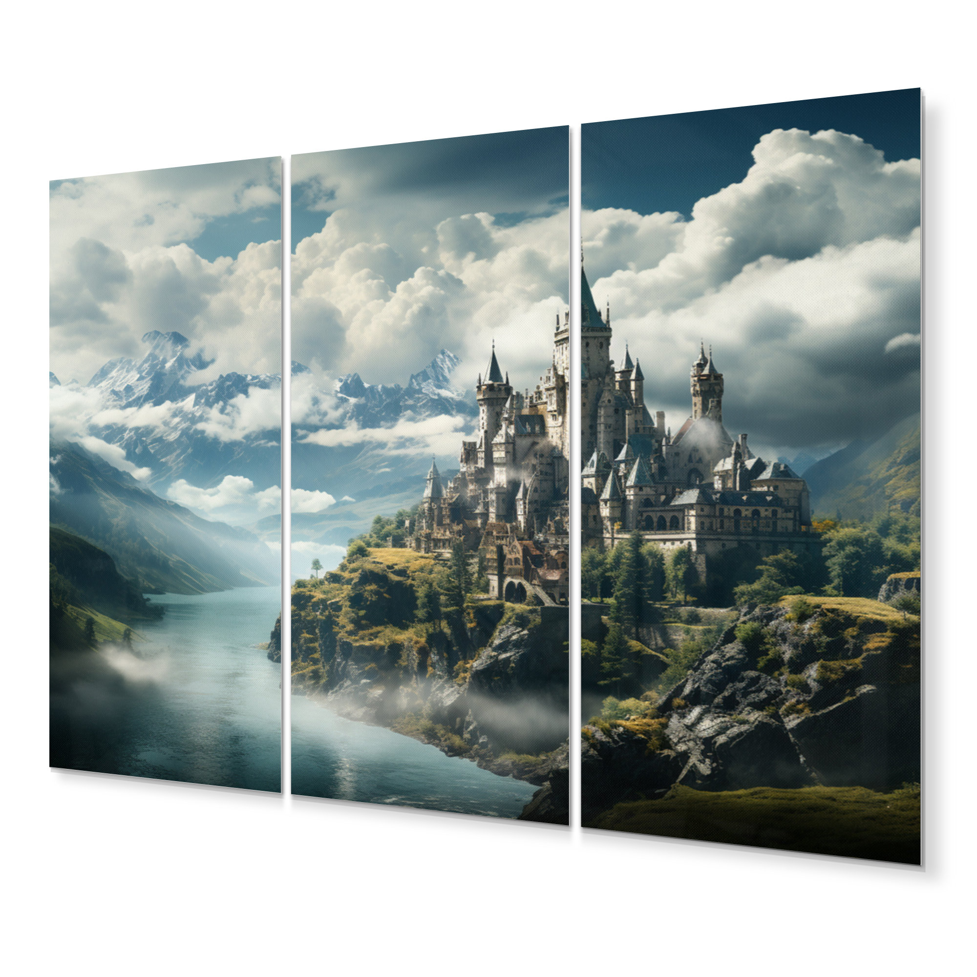 Millwood Pines Castles Castle in the - Architecture Metal Wall Decor ...
