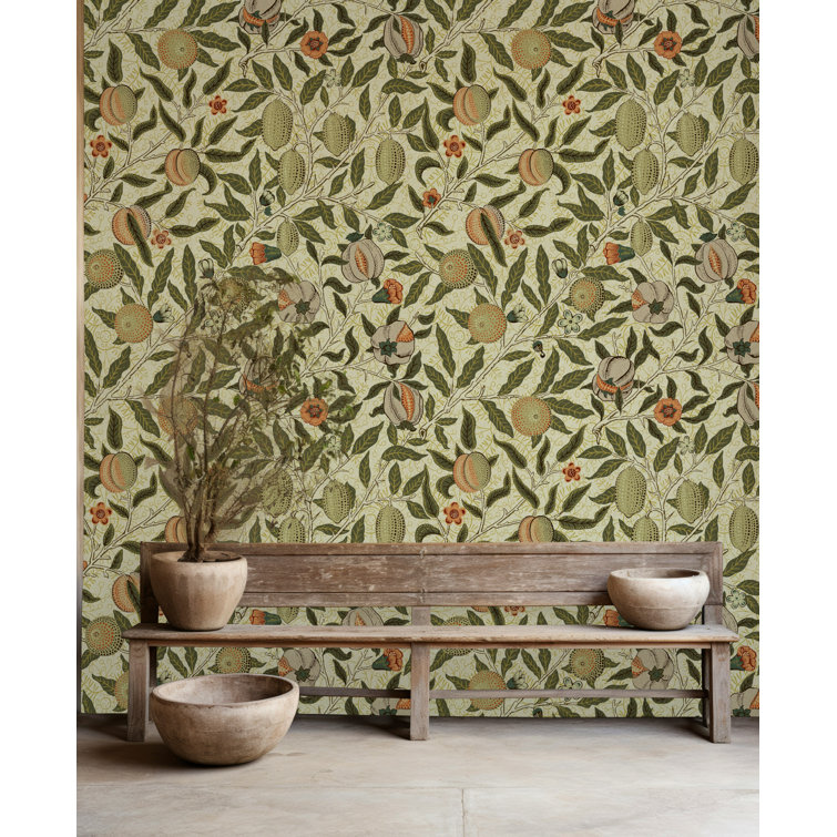 Lark Manor William Morris Fruit Wallpaper Bryelle Peel & Stick Floral ...