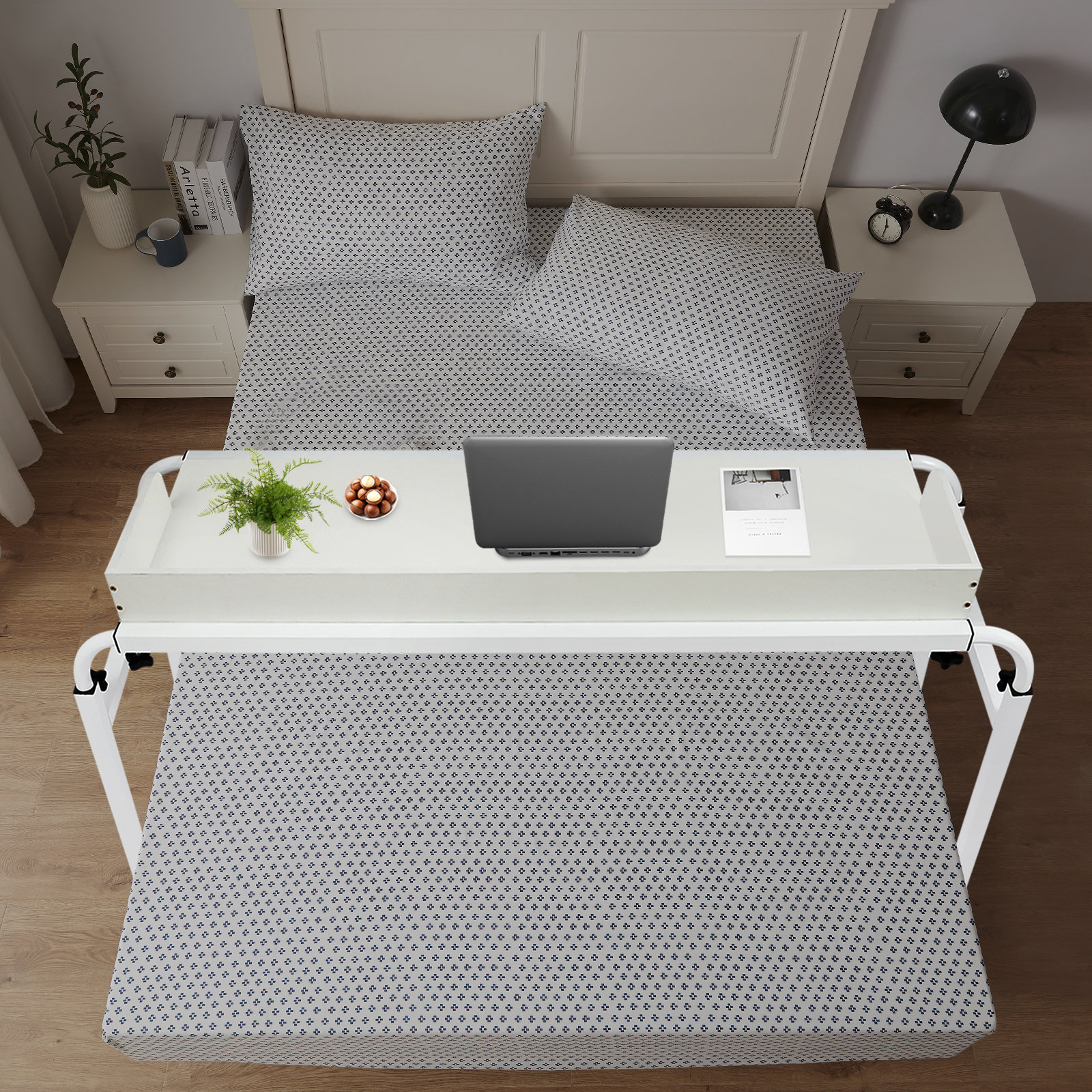 Ebern Designs Height Adjustable Overbed Table | Wayfair