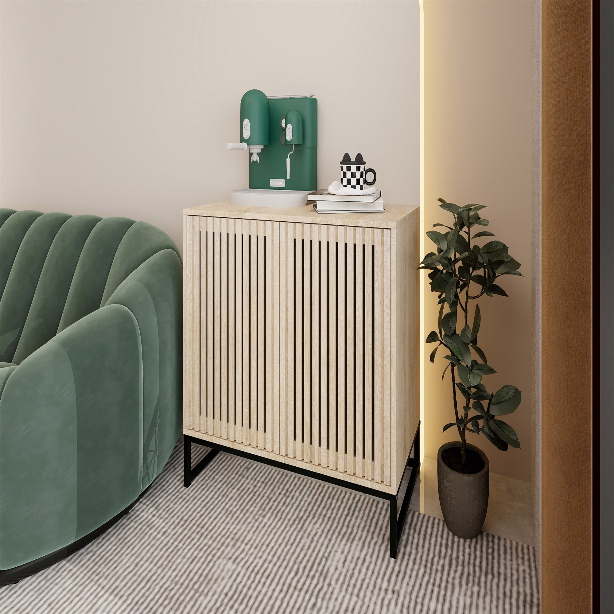 17 Stories Pradel Accent Storage Cabinet For Living Room | Wayfair