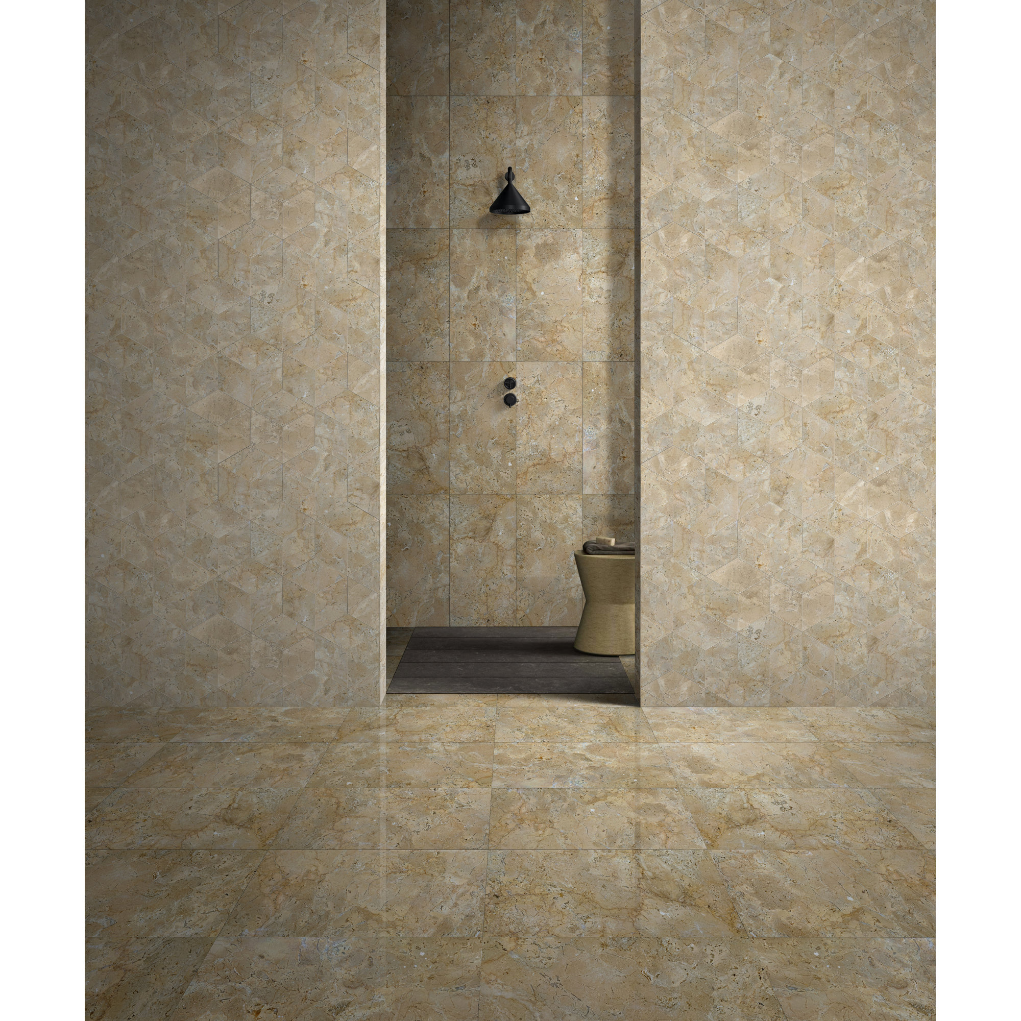 Wrought Studio™ Hexagon Natural Marble Tile, Honed Stone for Wall and ...