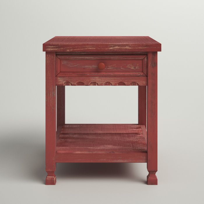 Lark Manor Arkadia Solid Wood End Table with Storage & Reviews | Wayfair