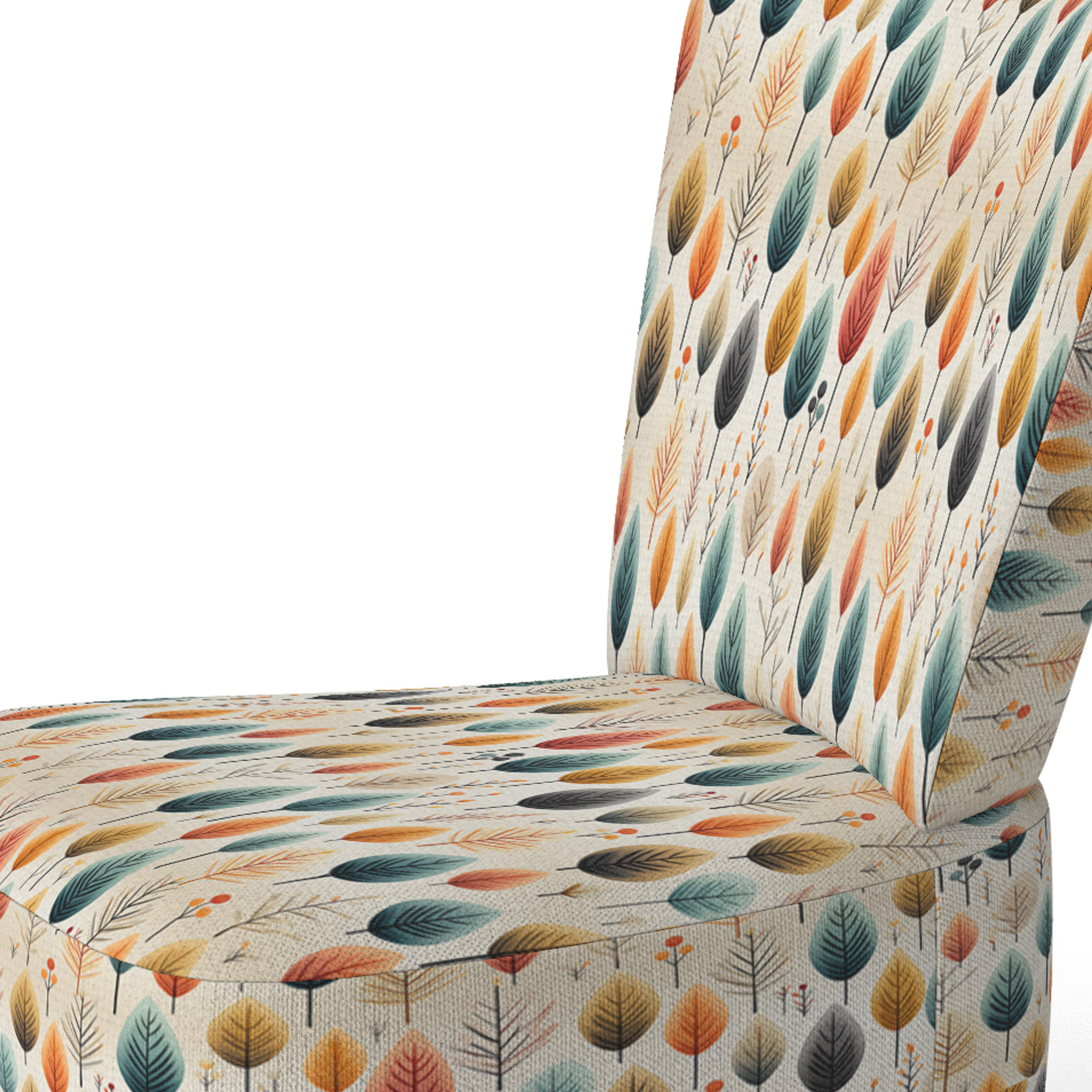 Dakota Fields Teal And Beige Botanical Harmony I - Upholstered Bohemian ...