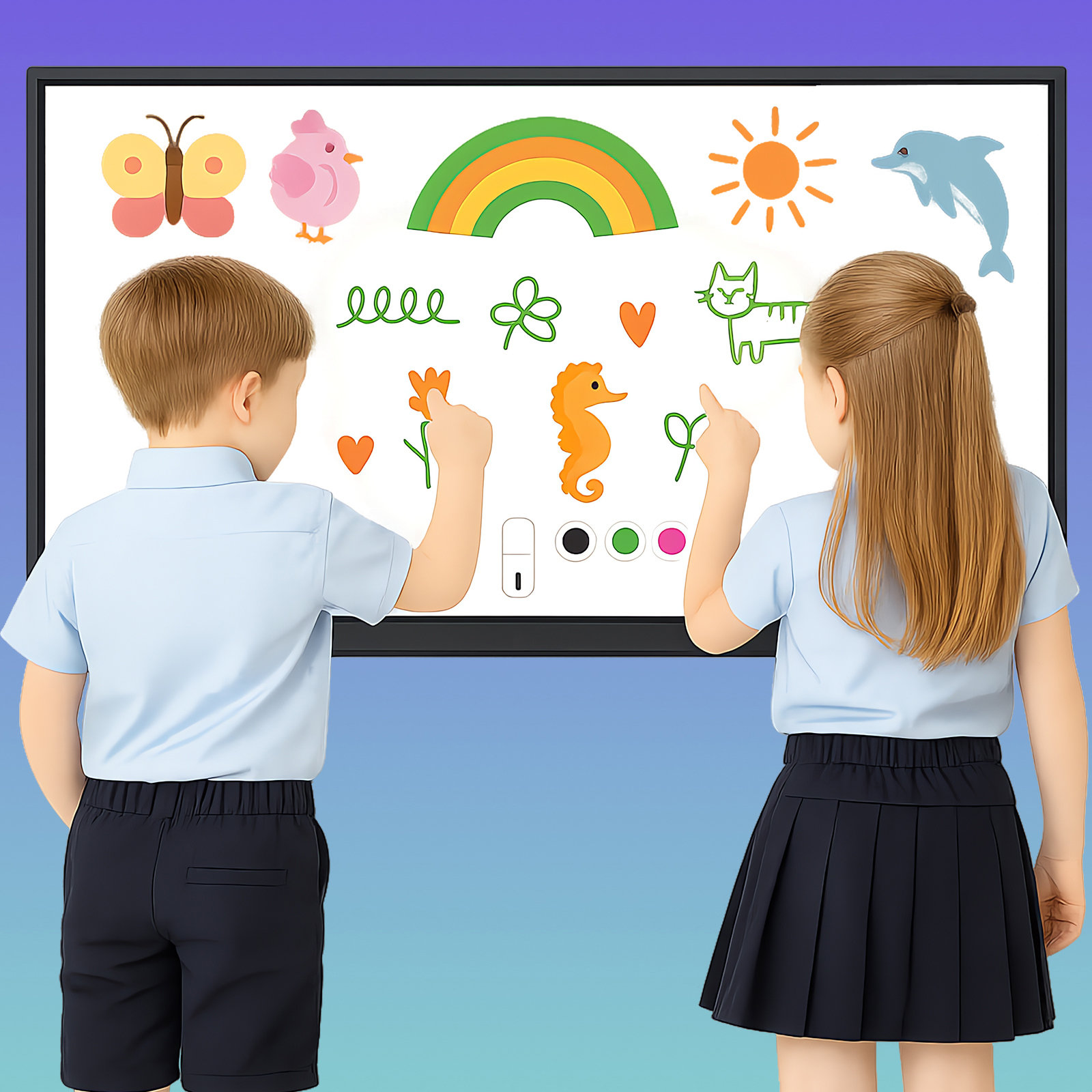JYXCN Smart Board?Wireless 4K Interactive?Multi-Touch Whiteboard 49 ...