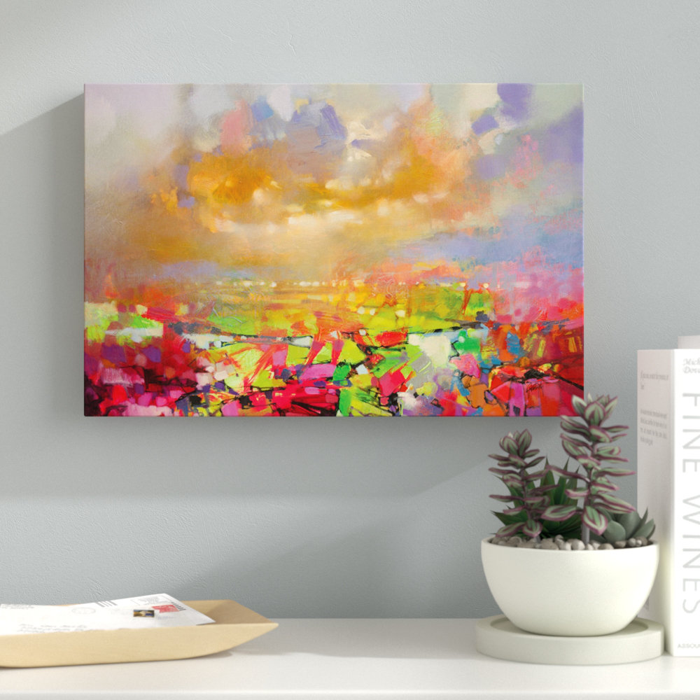 Ebern Designs Solidify II Painting Print on Wrapped Canvas | Wayfair