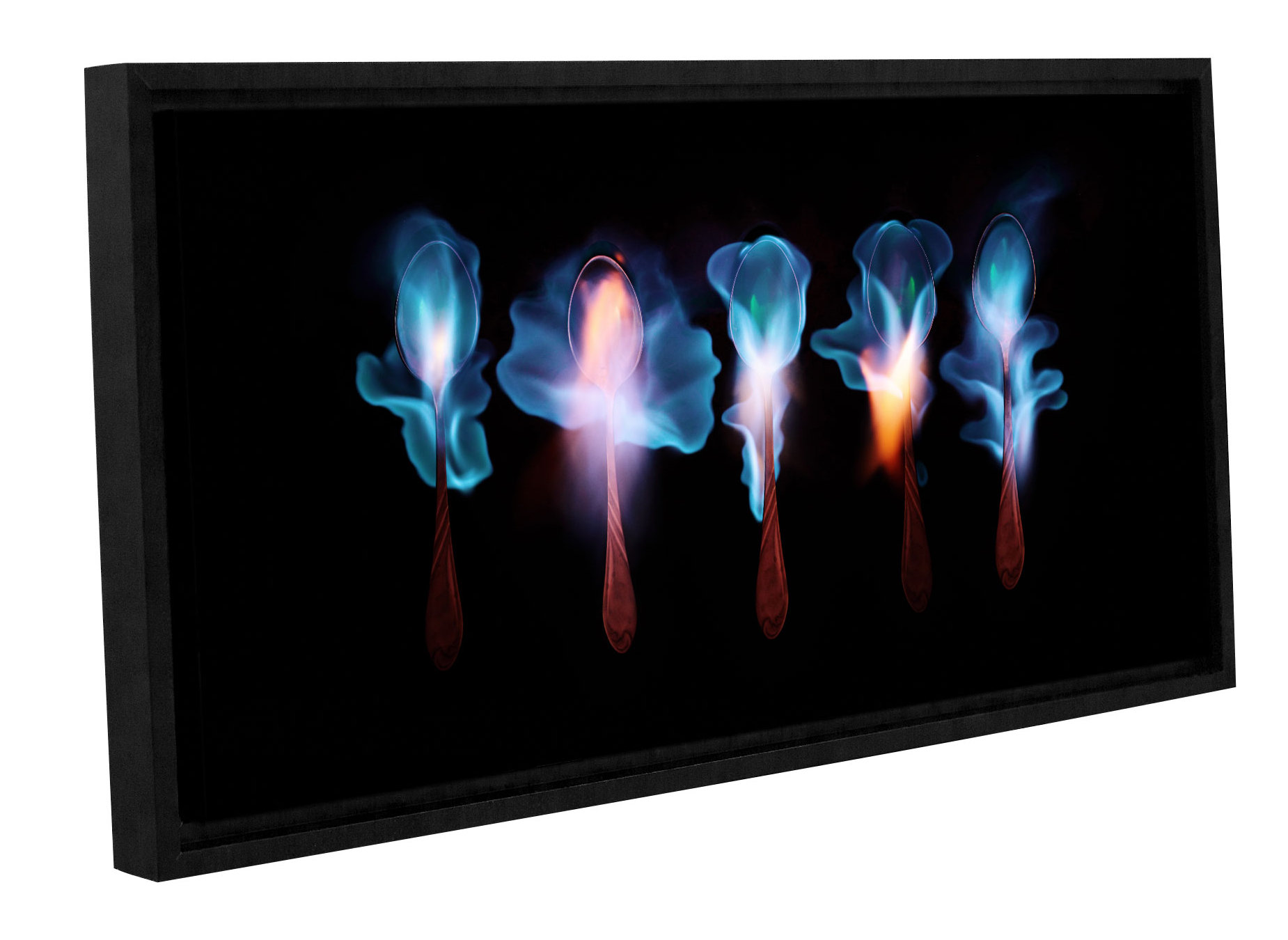Latitude Run® Five Magic Spoons Framed Graphic Art | Wayfair