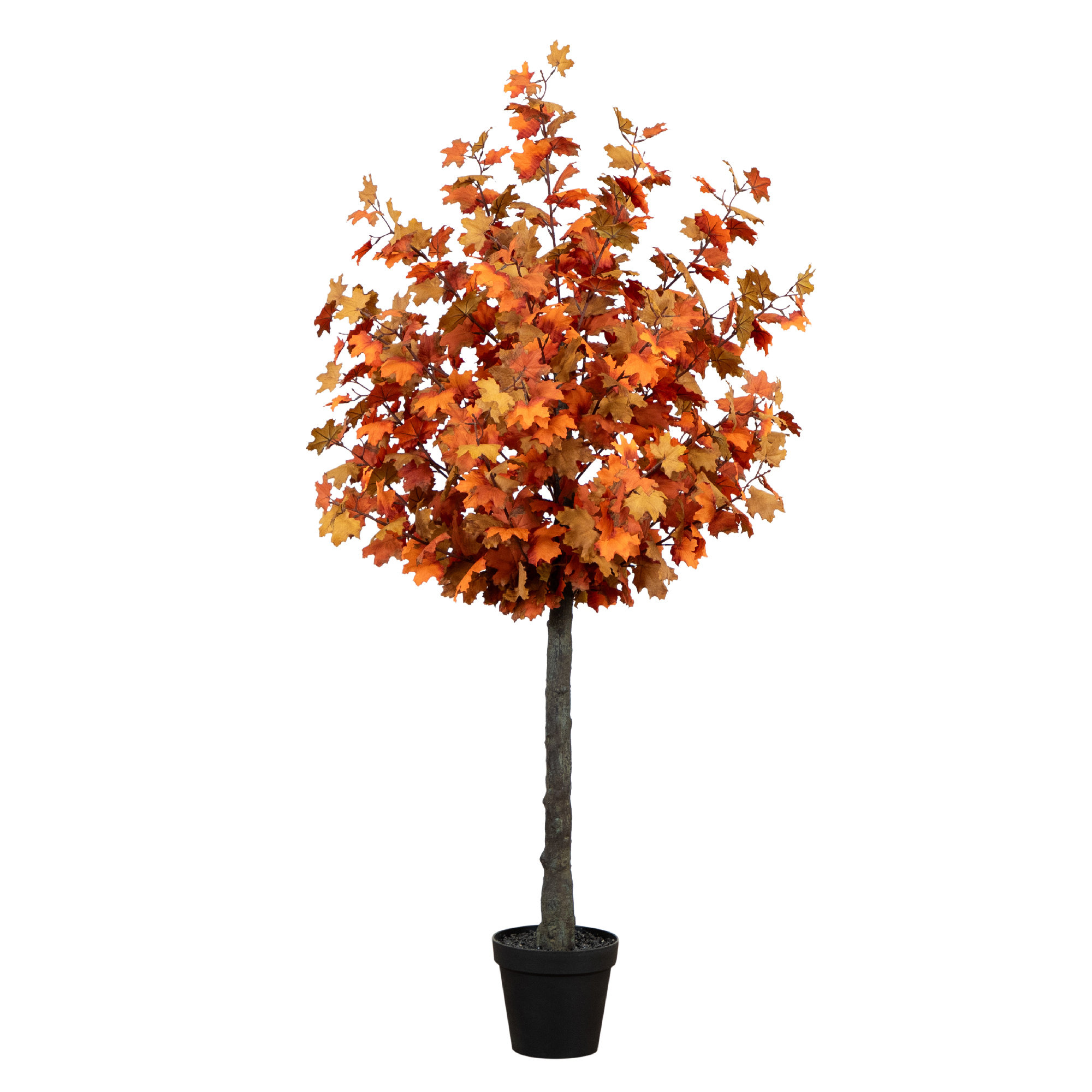Primrue 6ft. Autumn Lush Maple Artificial Fall Tree | Wayfair