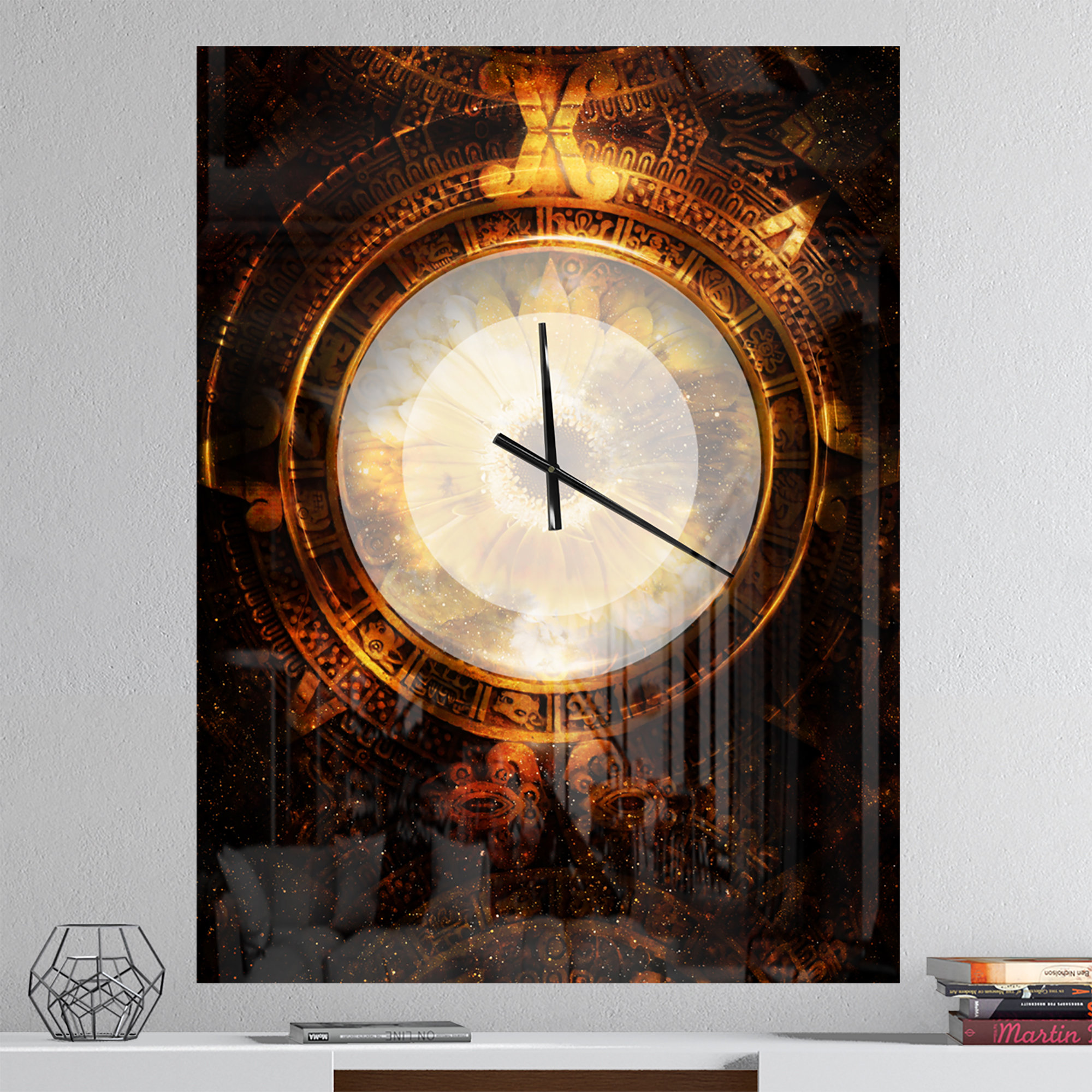 East Urban Home Ancient Mayan Calendar Collage - Modern wall clock ...