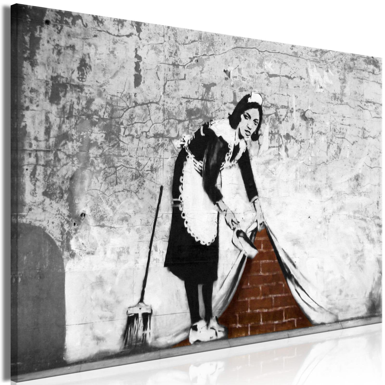 17 Stories Latacha Banksy Maid On Canvas Print | Wayfair