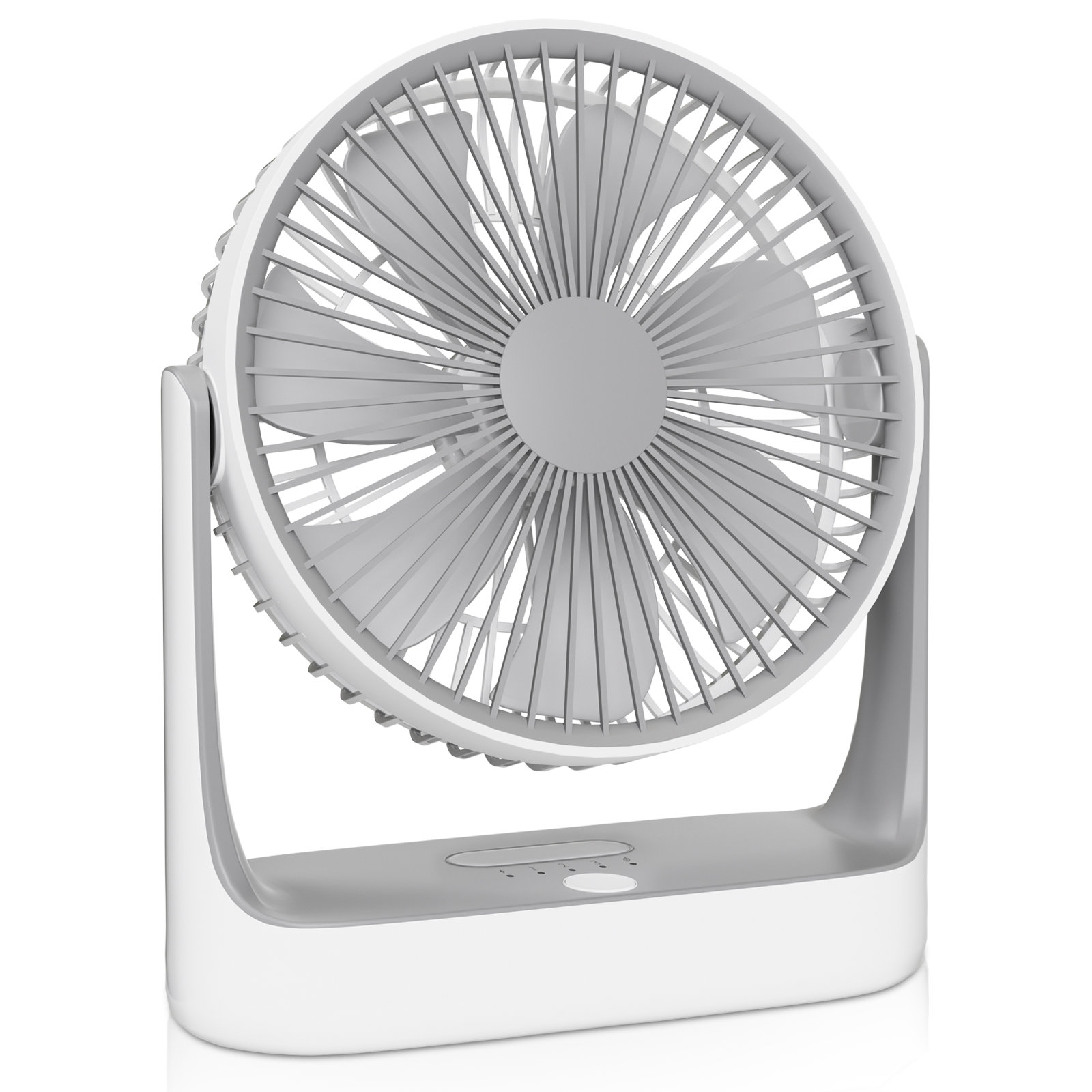 MoNiBloom 6" USB Rechargeable Desk Fan, Wall Mounted Hanging Fan with ...