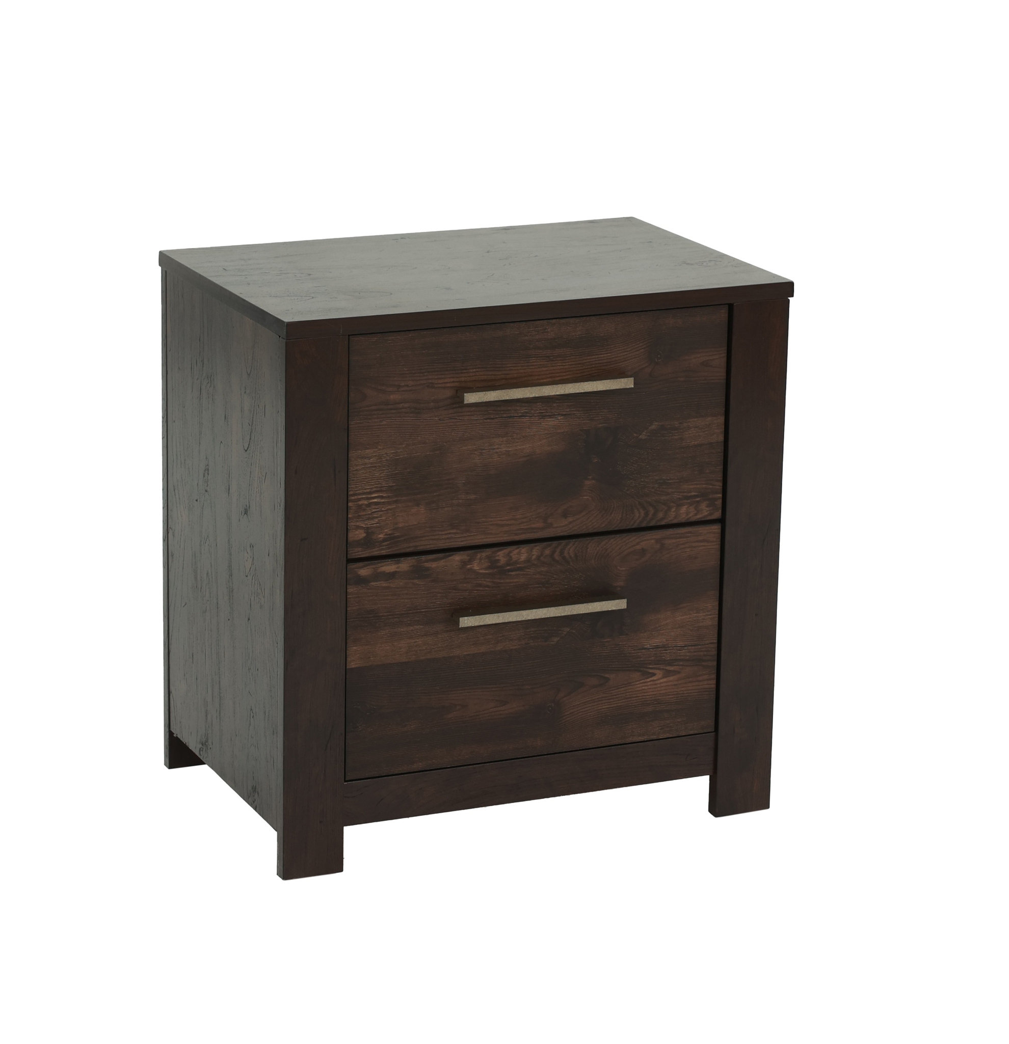 Astoria Grand 1Pc Nightstand Wooden Bedside Table 2-Drawers Classic ...
