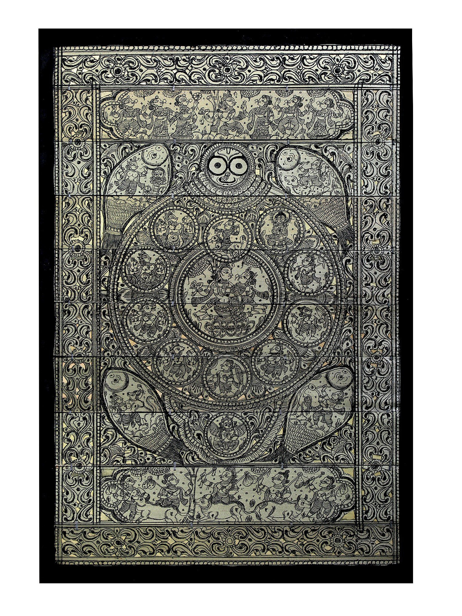 Bungalow Rose Krishna Lila And Dashavatara | Paata Painting From Orissa ...