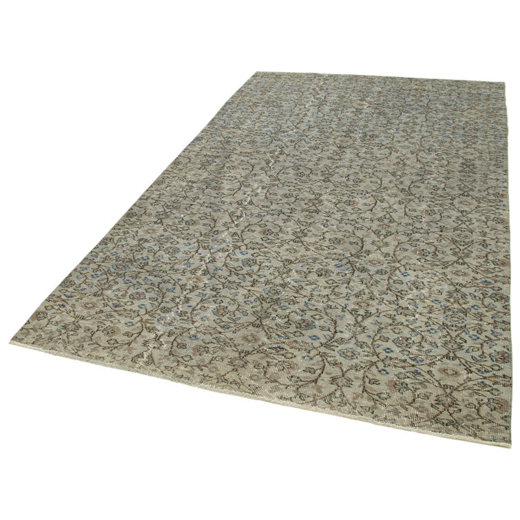 Rosalind Wheeler Cece Vintage Hand Woven Hand Knotted 158 X 265 Grey ...