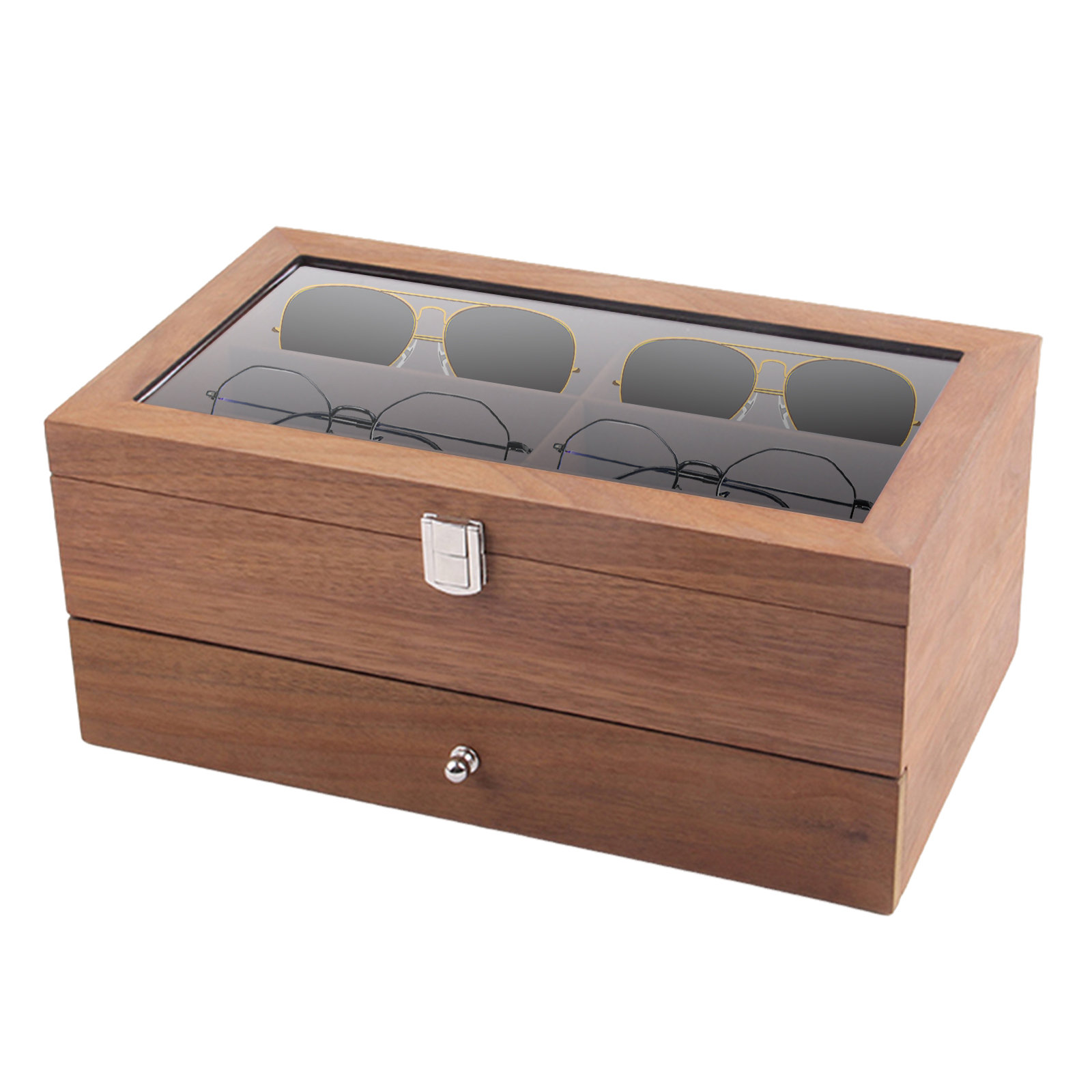 Millwood Pines 12 Slot Sunglasses Organizer Box Eyeglasses Display Case