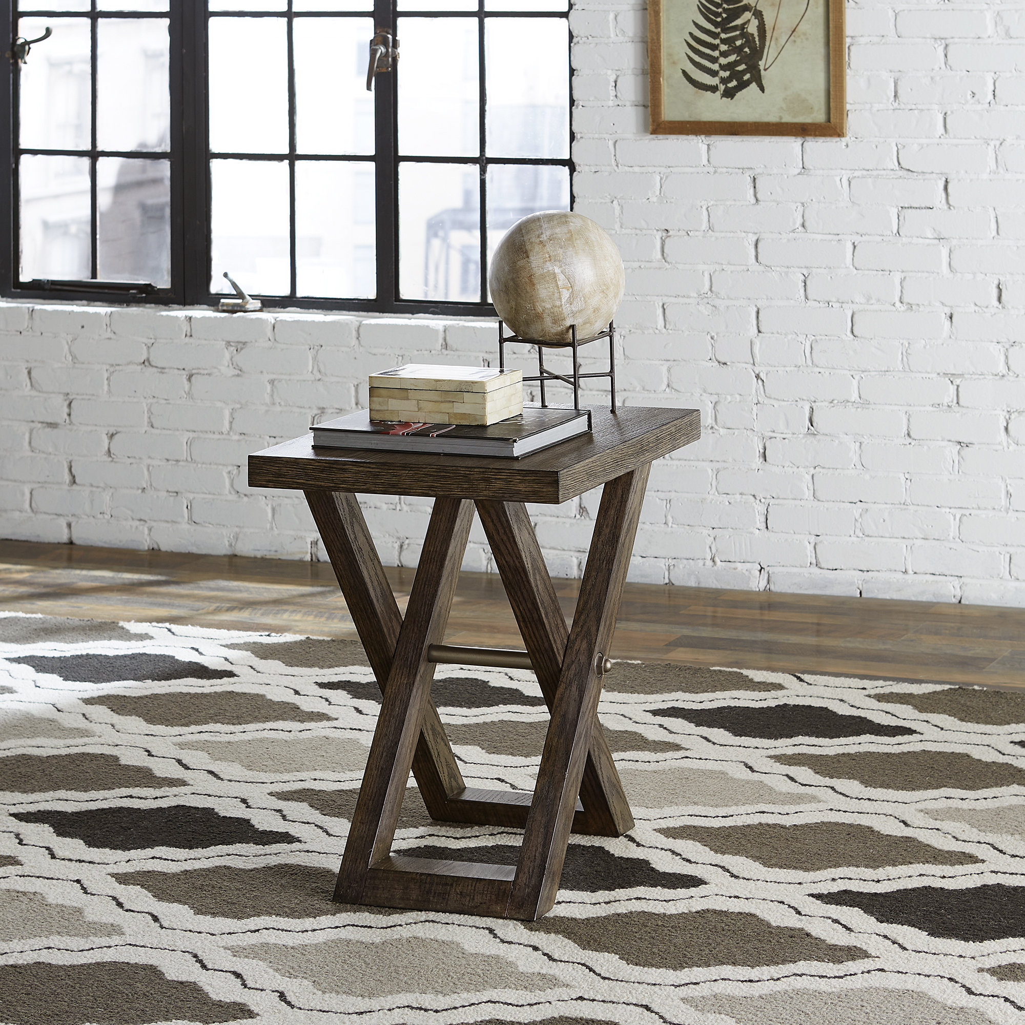 Gracie Oaks Onne Cross Legs End Table | Wayfair