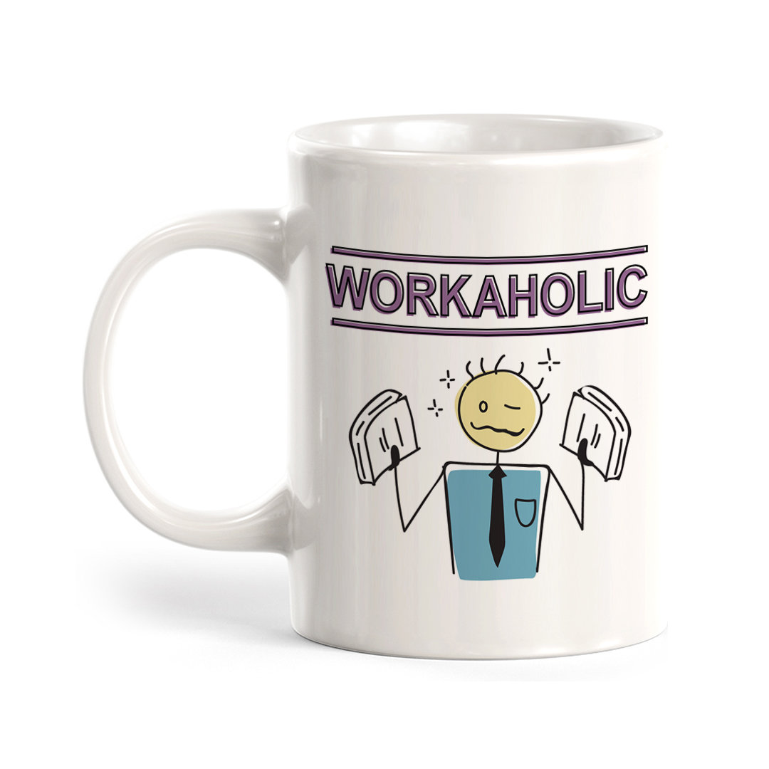 Trinx Workaholic Stick People Design 11Oz Coffee Mug | Wayfair