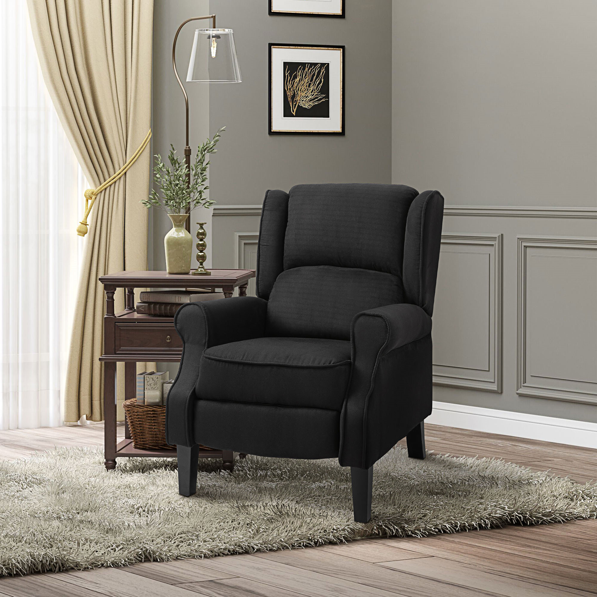 Lark Manor HOMCOM Wingback Heated Vibrating Massage Chair | Wayfair