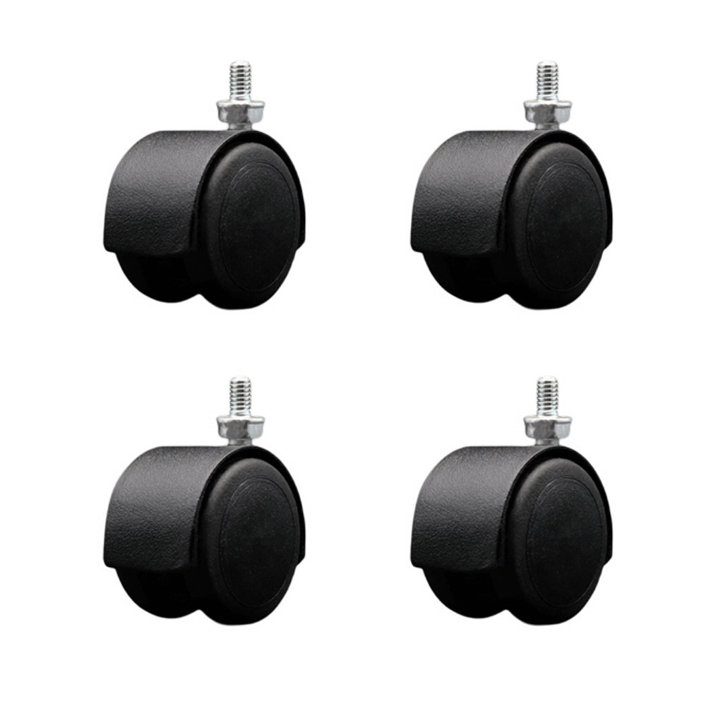 Service Caster 2 Inch Floor Safe Hooded Twin Wheel Caster 5/16 Threaded ...