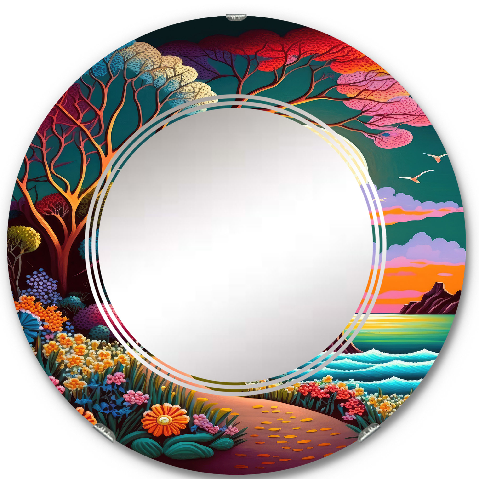 East Urban Home Raashida Full Moon In Modern Vector Style II - Modern ...