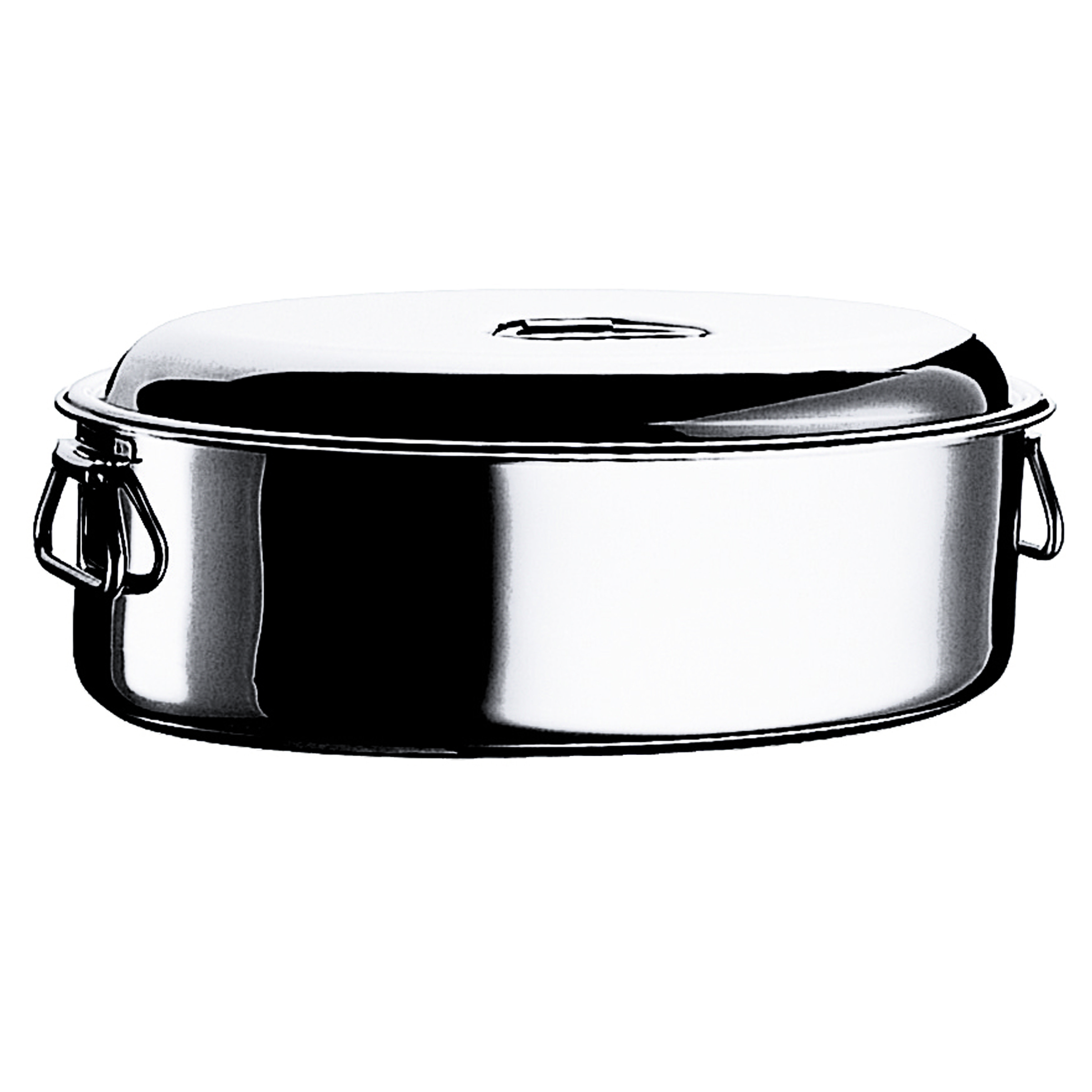 MEPRA Oval Roasting Pan with Lid 17.72" - 1 Piece - Stainless Steel ...