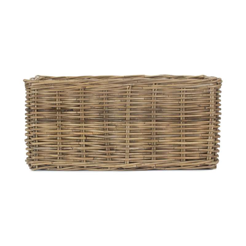 17 Stories Rattan Under Bench Basket with Lining | Wayfair.co.uk