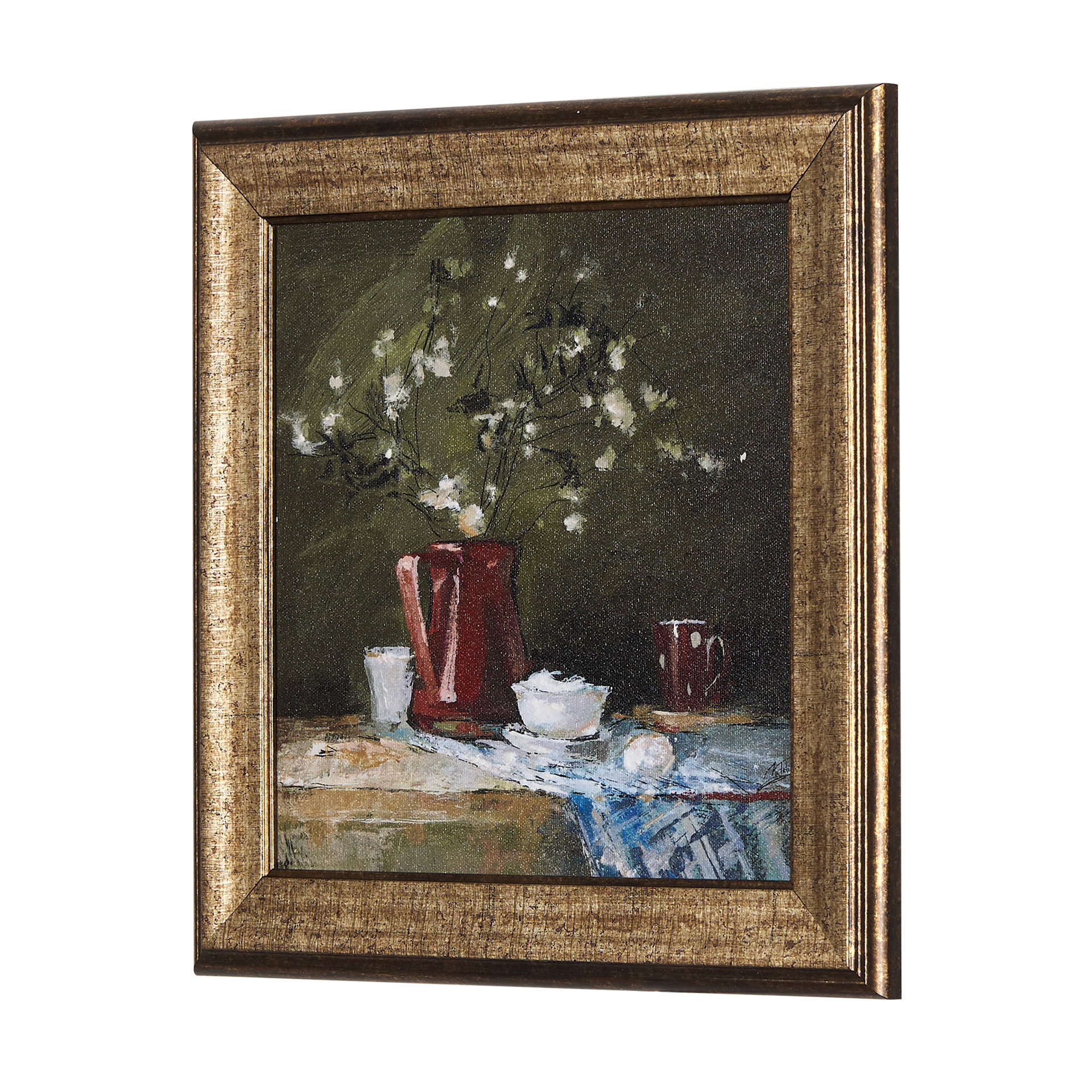 Joss & Main Still Life with Tangerine a Hand Embelished Textured Framed ...