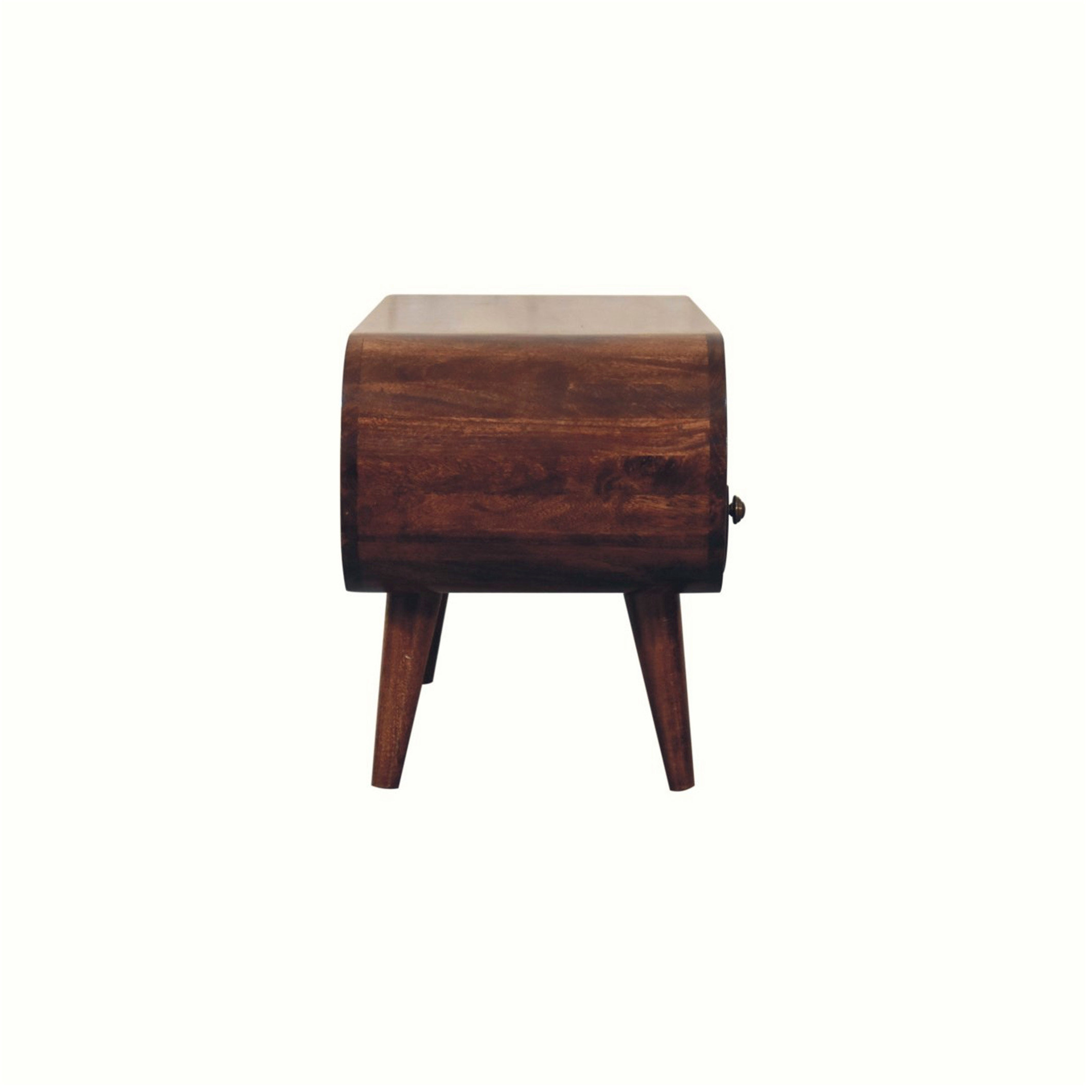 George Oliver Charming Circular Solid Wood TV Stand for Stylish Home ...