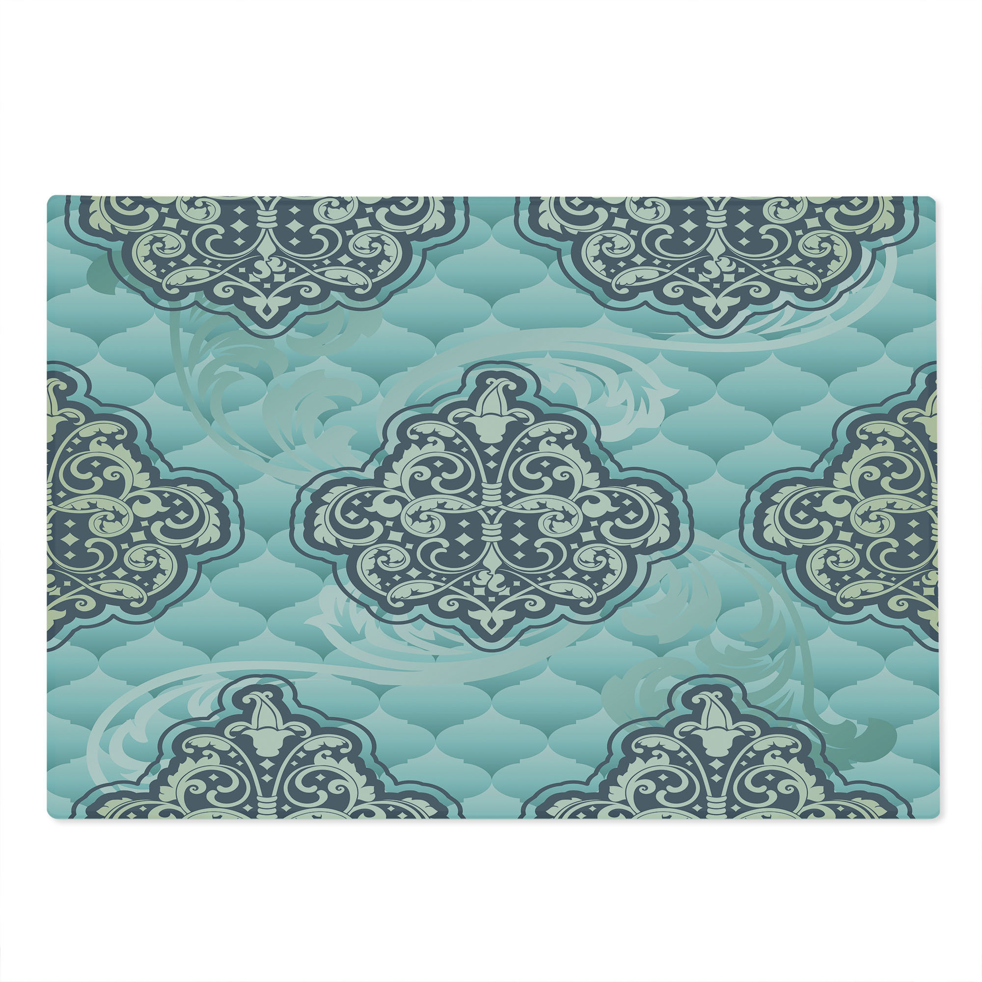 Ambesonne Victorian Cutting Board Large Size Rococo Era Designs Pale ...