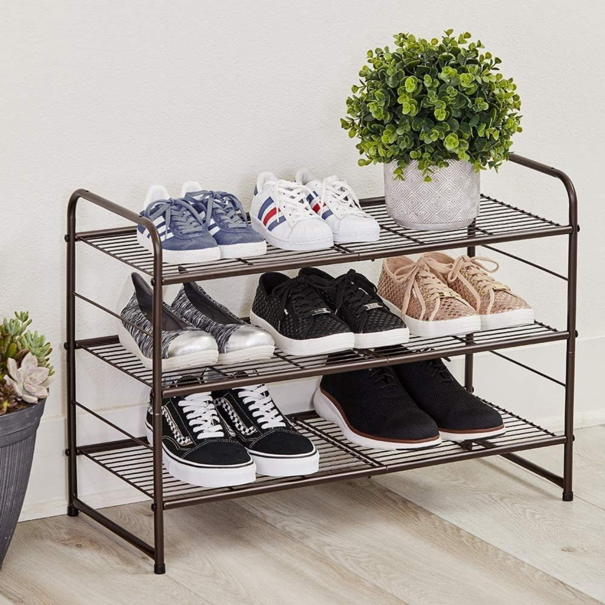 Rebrilliant 9 Pair Stackable Shoe Rack | Wayfair