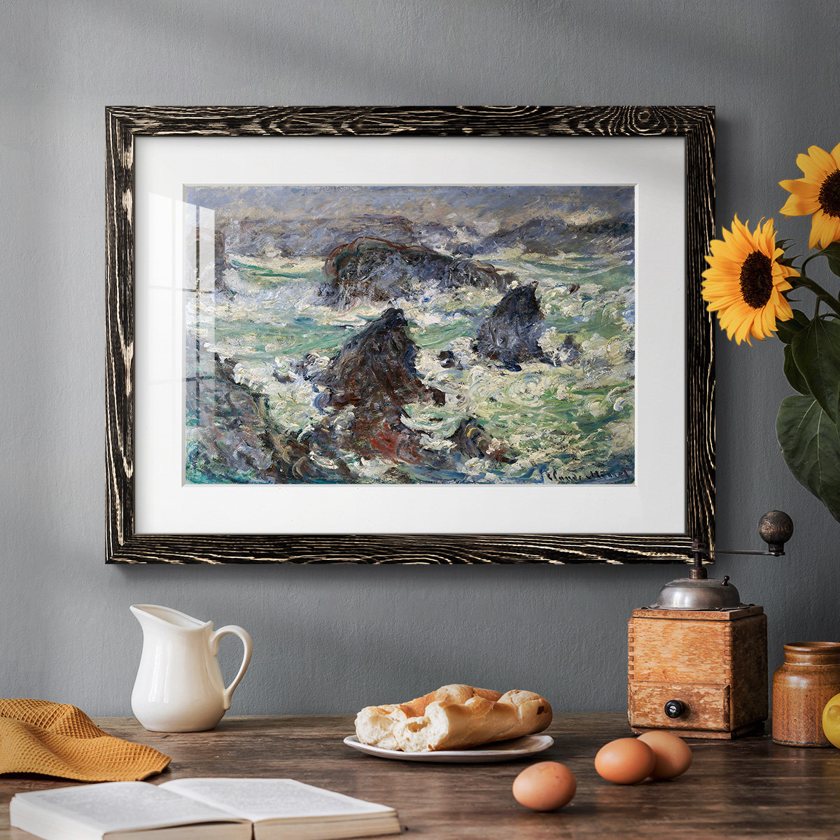 Highland Dunes Storm on the Cote de Belle - Single Picture Frame Print ...