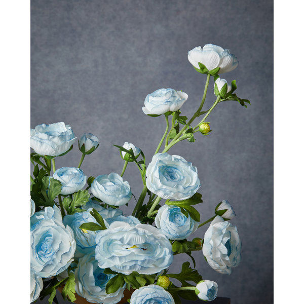 Primrue 26 Pieces 15" Silk Ranunculus Stems, Bushes, and Sprays ...