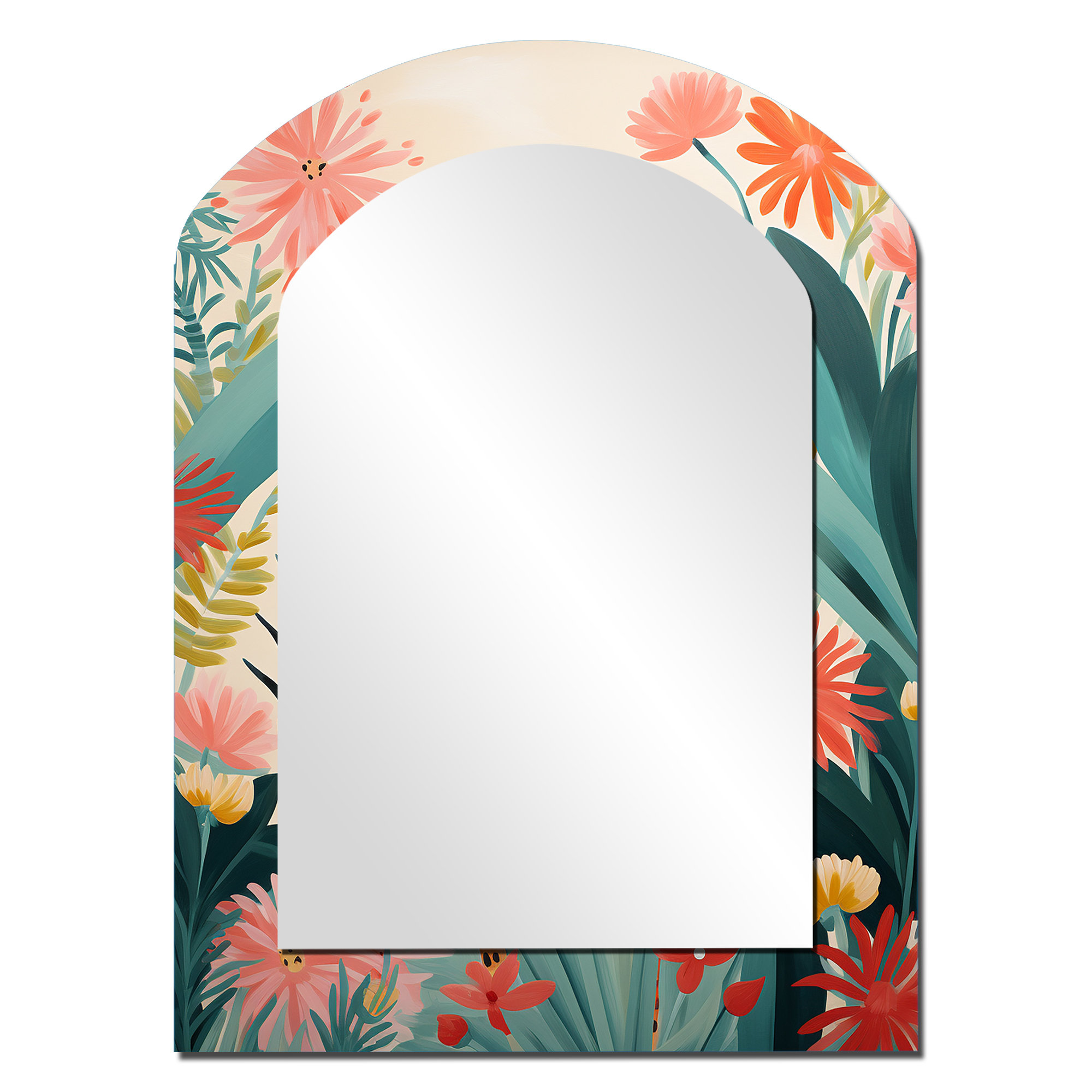 Mercer41 Green and pink Leopard tropical elegance IV - Leopard Arch ...