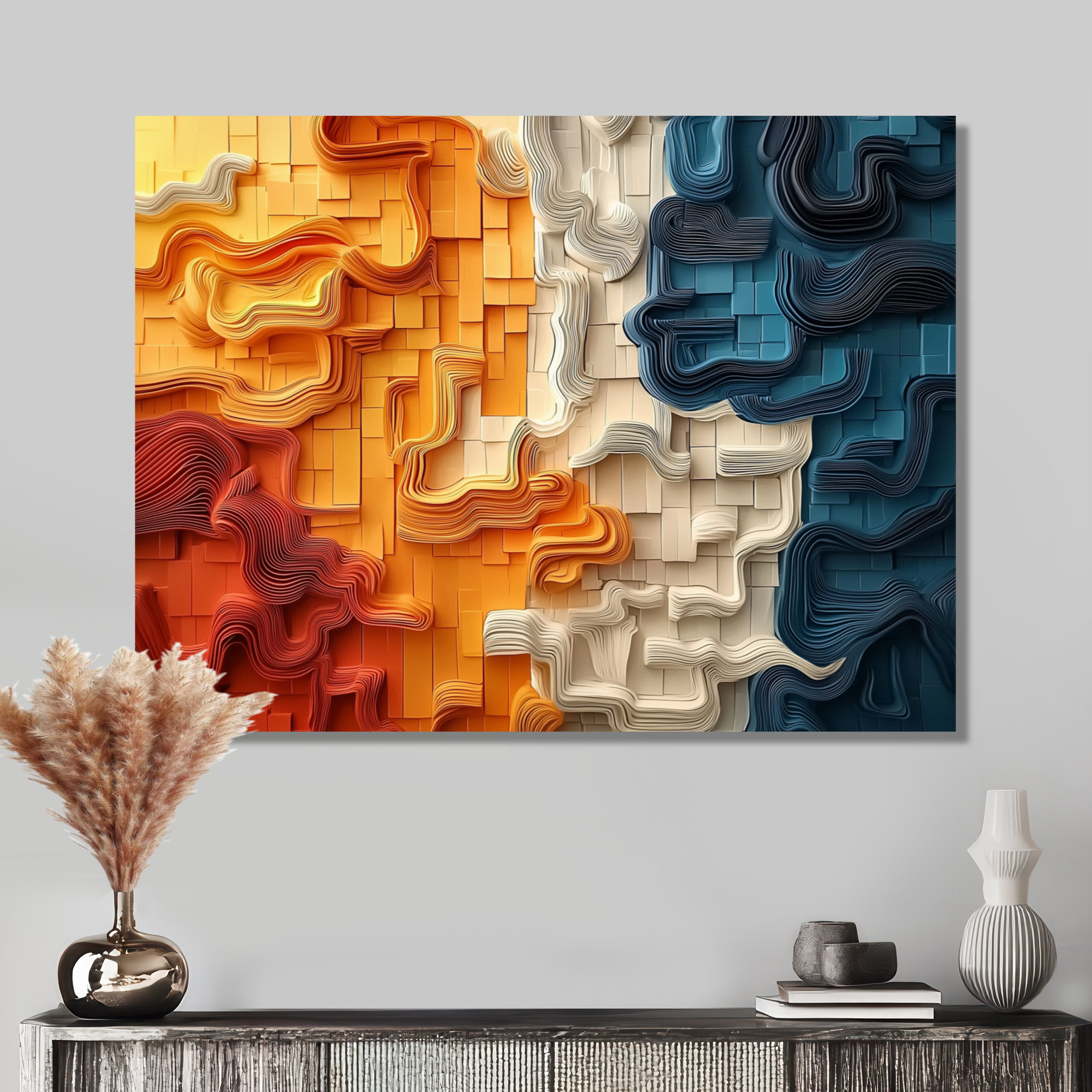 Wrought Studio™ Biomorphism Fragments Forms III - Abstract Large Wall ...