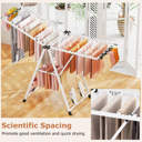 Latitude Run® Foldable Metal Laundry Drying Rack with Height Adjustable ...