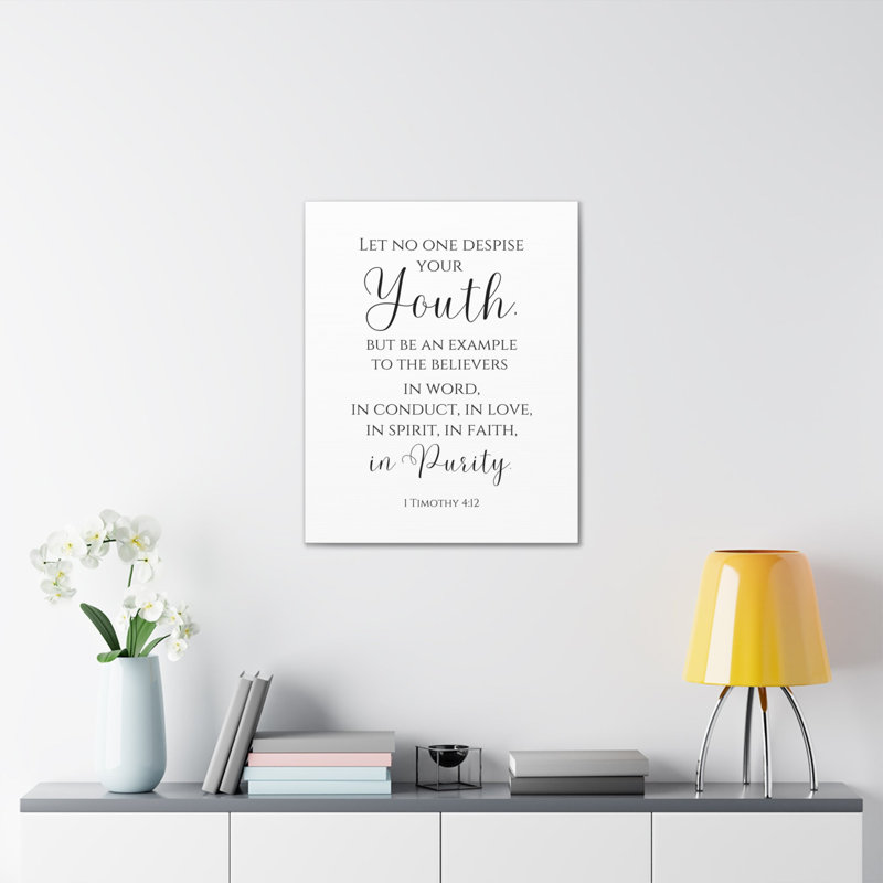 Trinx 1 Timothy 4:12 Be An Example Bible Verse Canvas Christian Wall ...