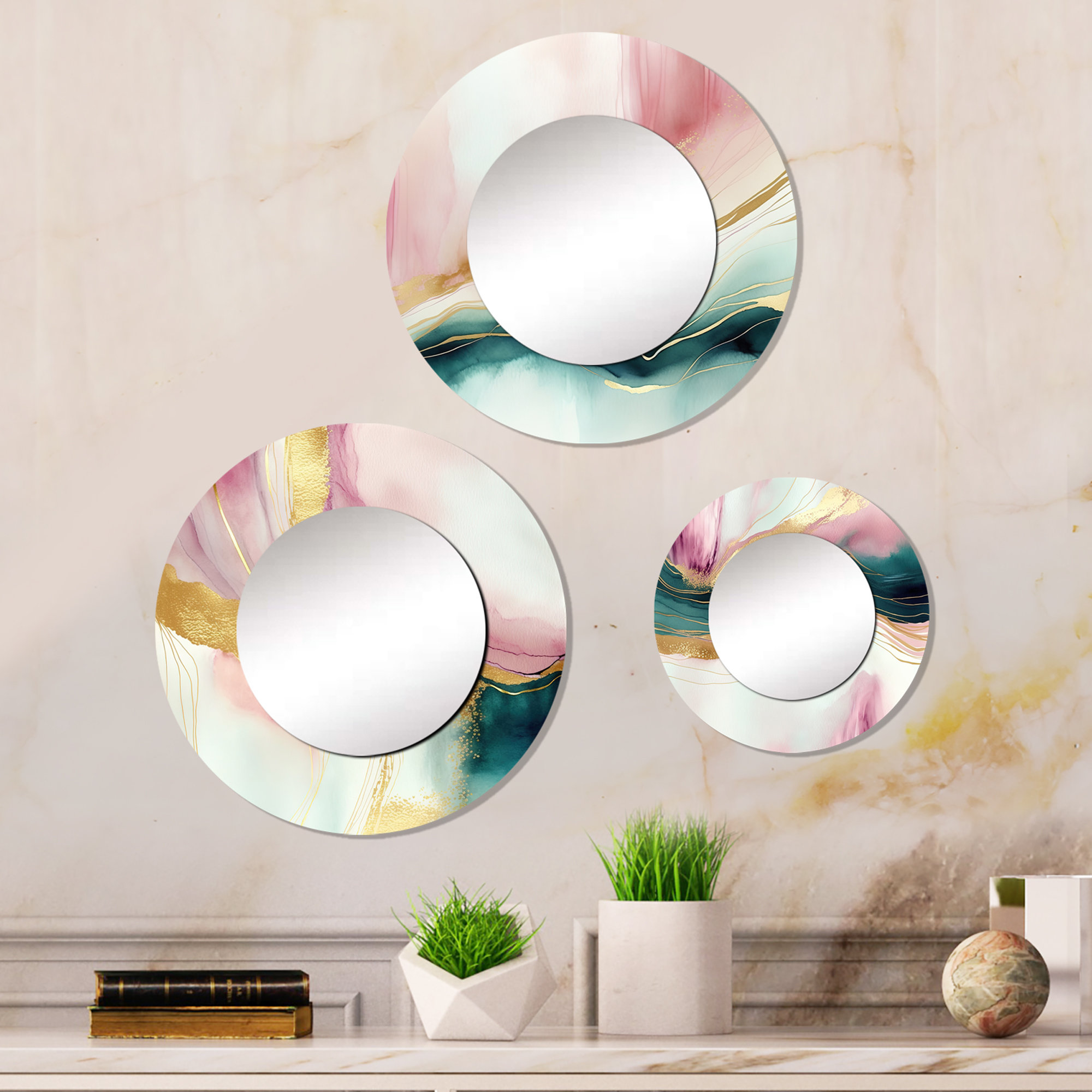 Ivy Bronx Mathabane Aluminum Round Wall Mirror - Wayfair Canada
