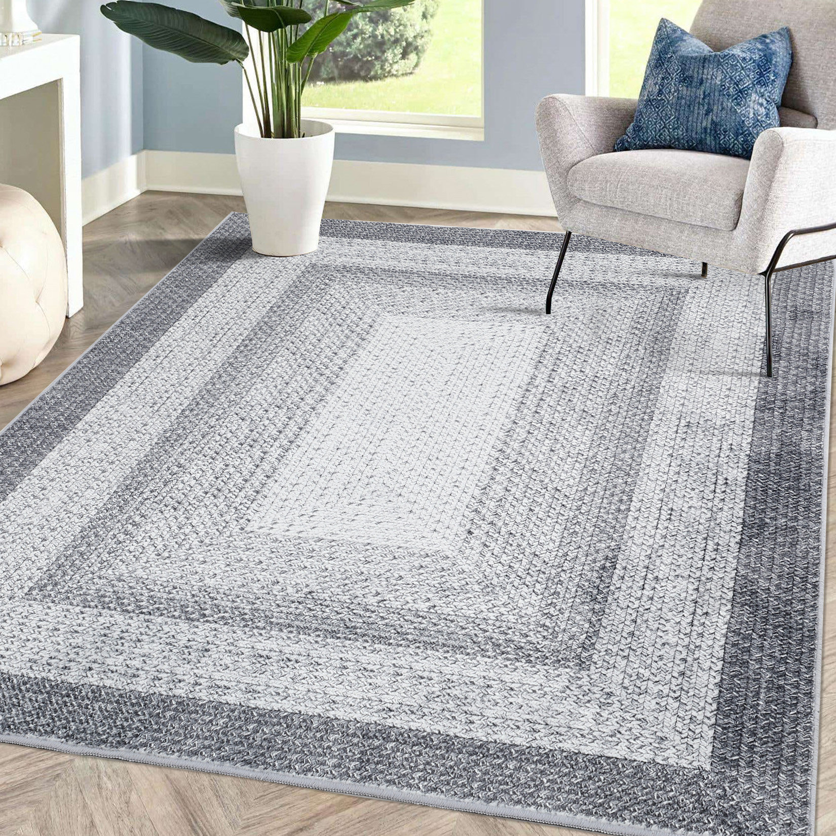 ZACOO Boho Natural Fibers Machine Washable Geometric Rug & Reviews ...