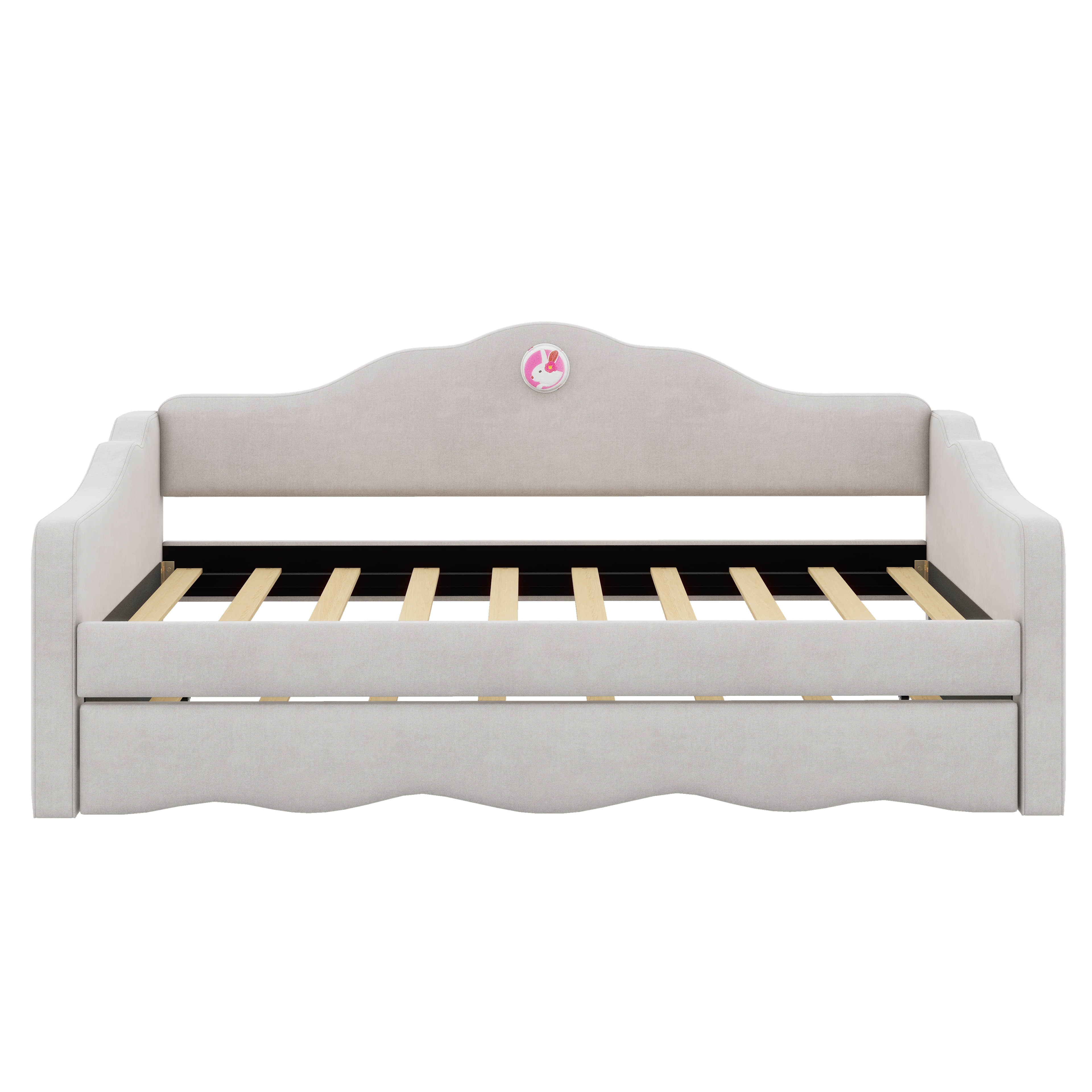 Red Barrel Studio® Twin-Sized Upholstered Daybed Featuring A Wave ...