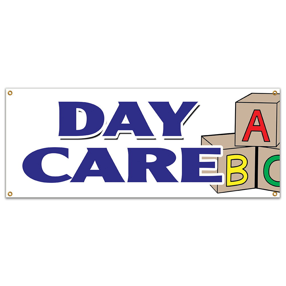 SignMission DAY CARE BANNER SIGN Licenced Accredited Kindergarten Shop ...