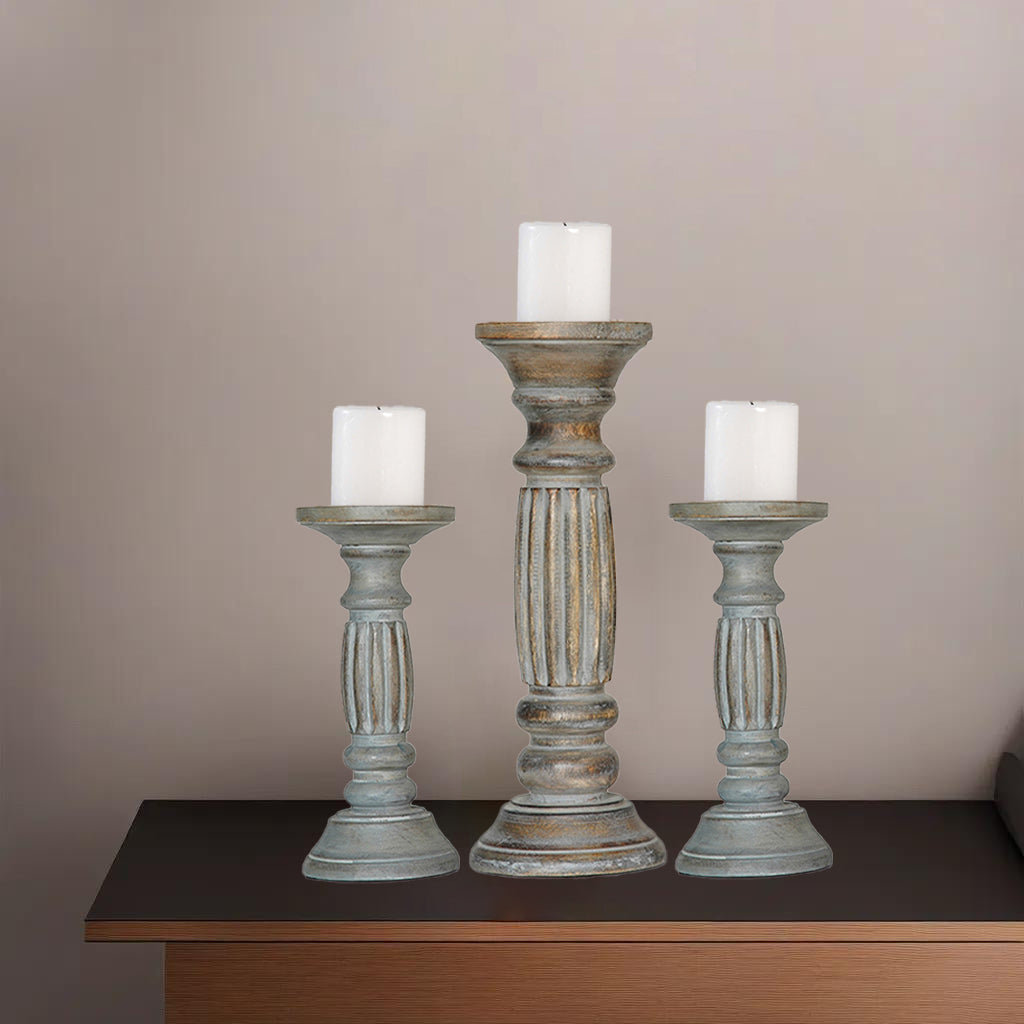 Ophelia & Co. 12'' H Wood Tabletop Pillar | Wayfair