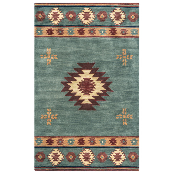 Millwood Pines Tyngsborough Hand Tufted Wool Southwestern Rug & Reviews ...