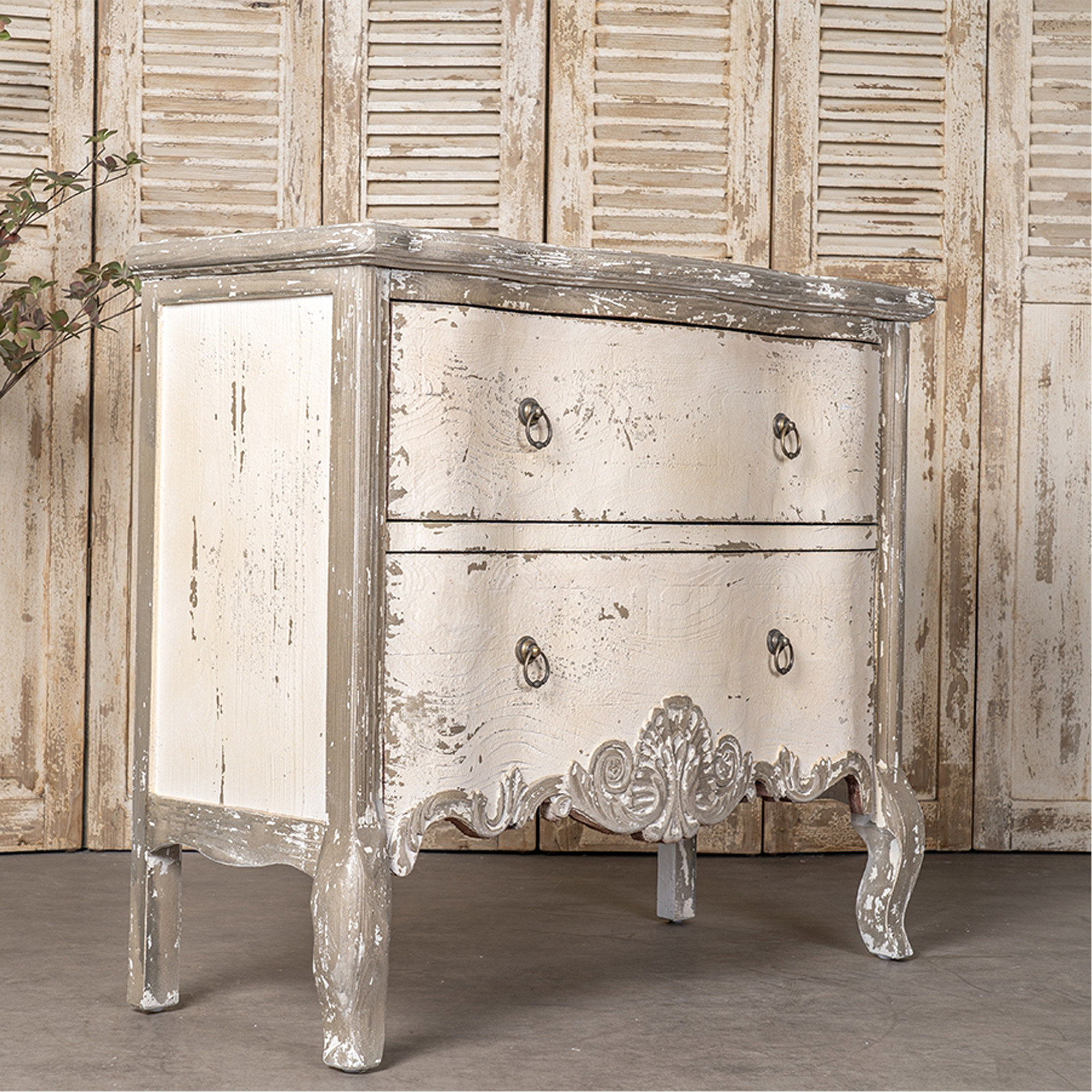 Ophelia & Co. Vintage Wooden Cabinets, Double-Drawer Storage Cabinets ...